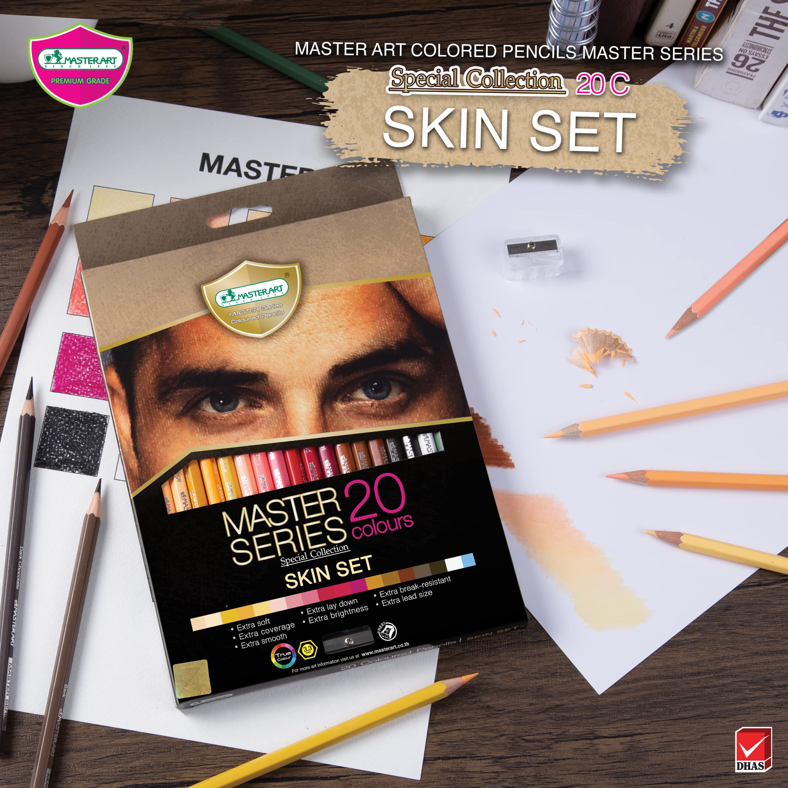 Snapklik.com : MASTERART Colored Pencils Master Series 20 Colors In ...