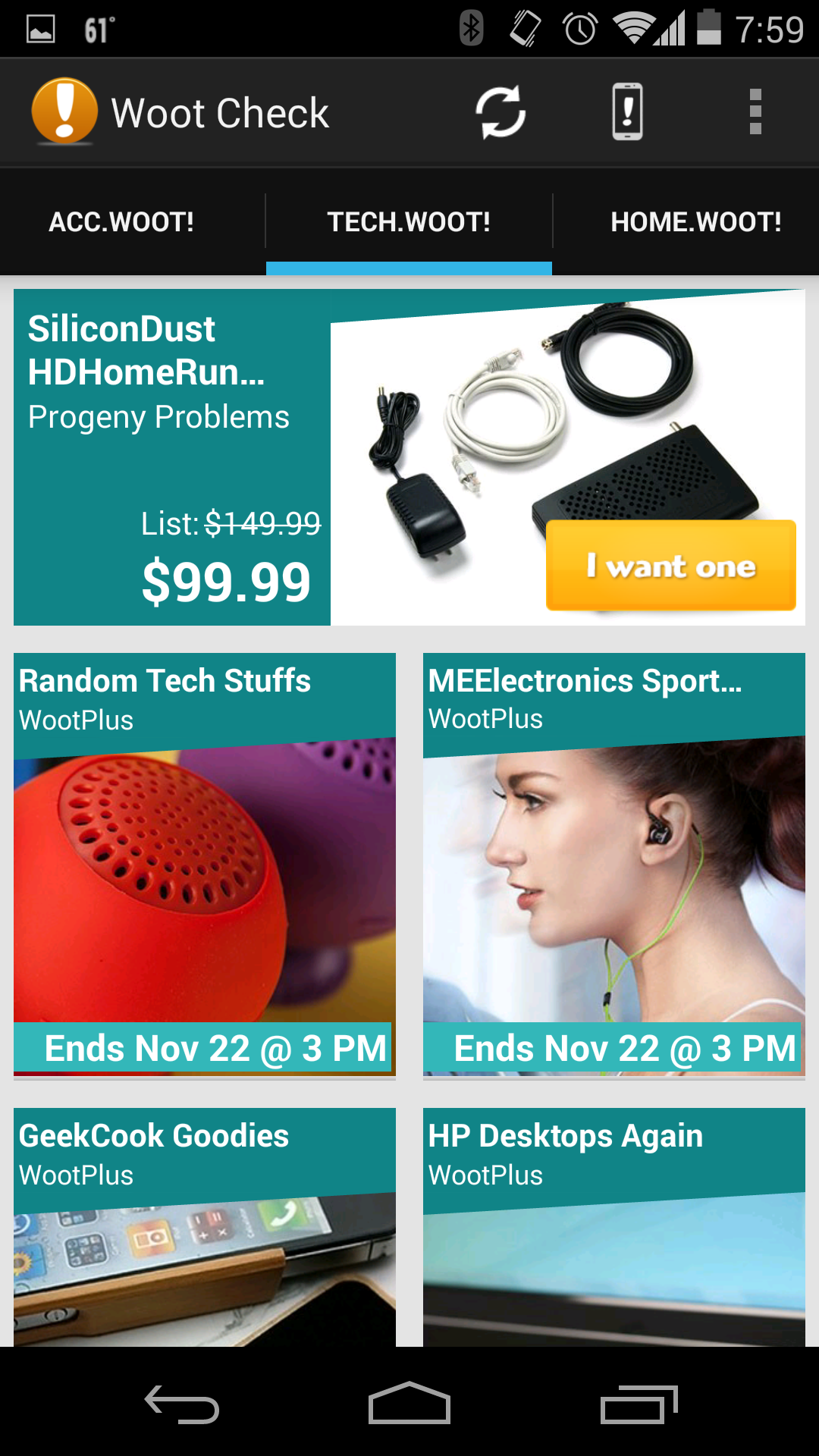 Woot Check - Daily Deals - App on Amazon Appstore