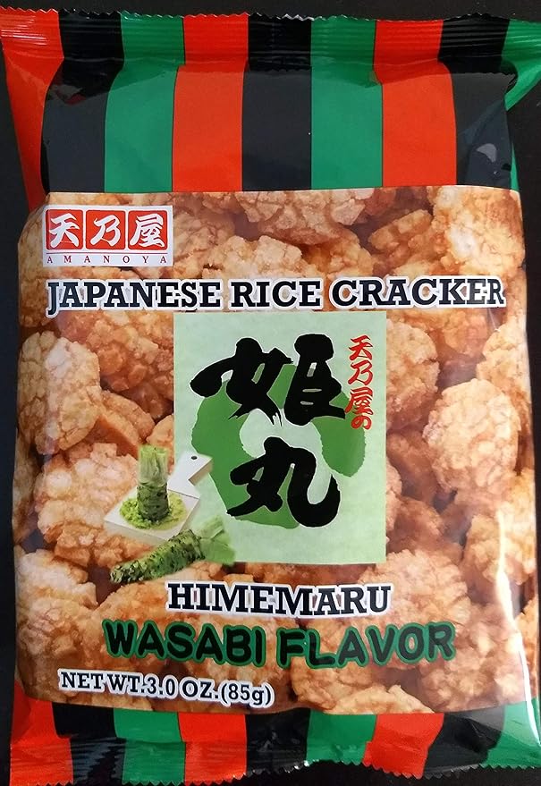 Amazon.com: Amanoya Himemaru Arare (Rice Crackers with Wasabi flavor ...