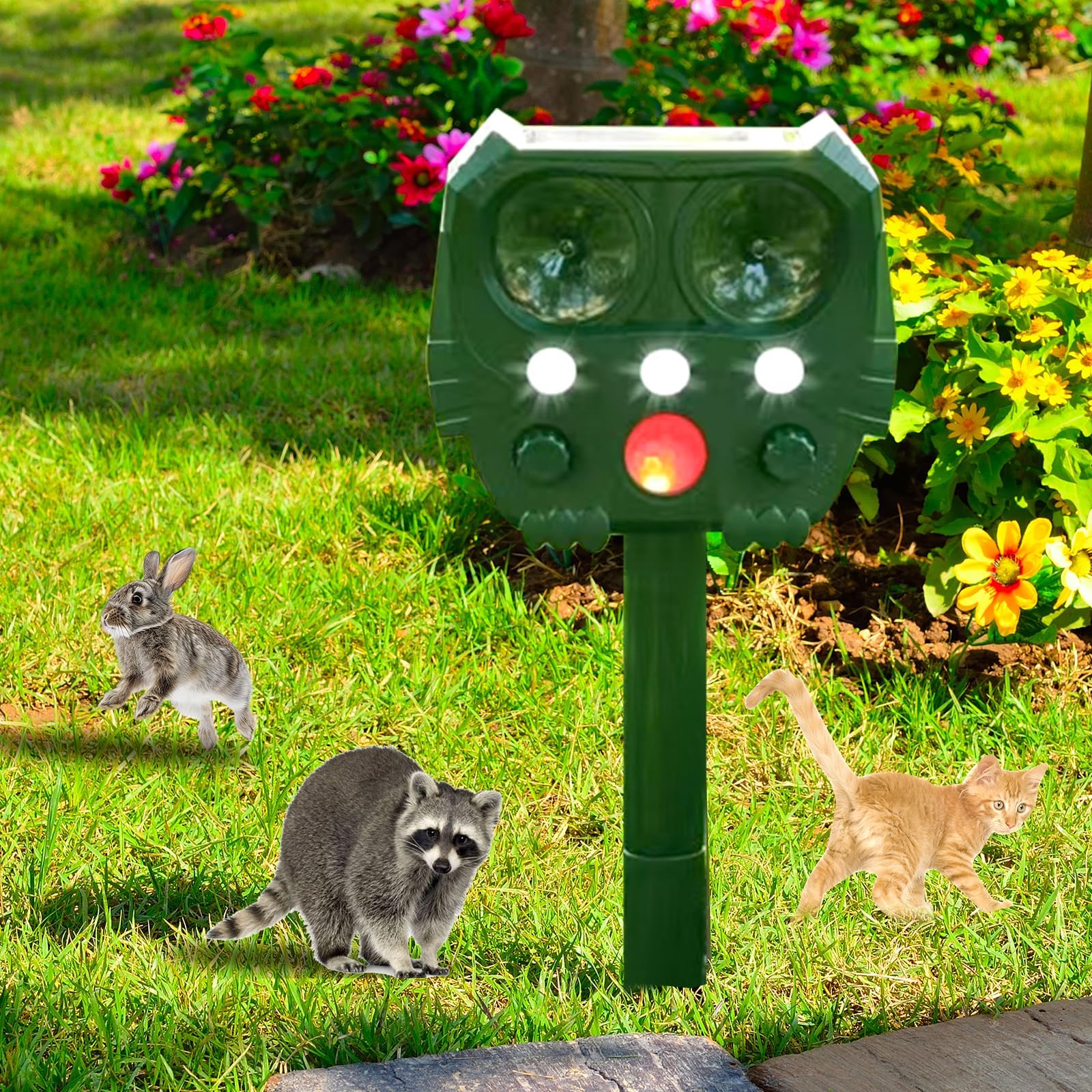 Amazon.com: Solar Animal Repellent Outdoor with Vibration and Motion ...