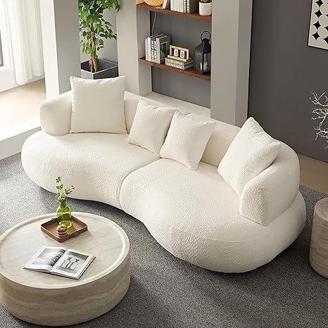 Amazon.com: Modern Luxury Oversized Curved Sofa Couch,Beautiful and ...