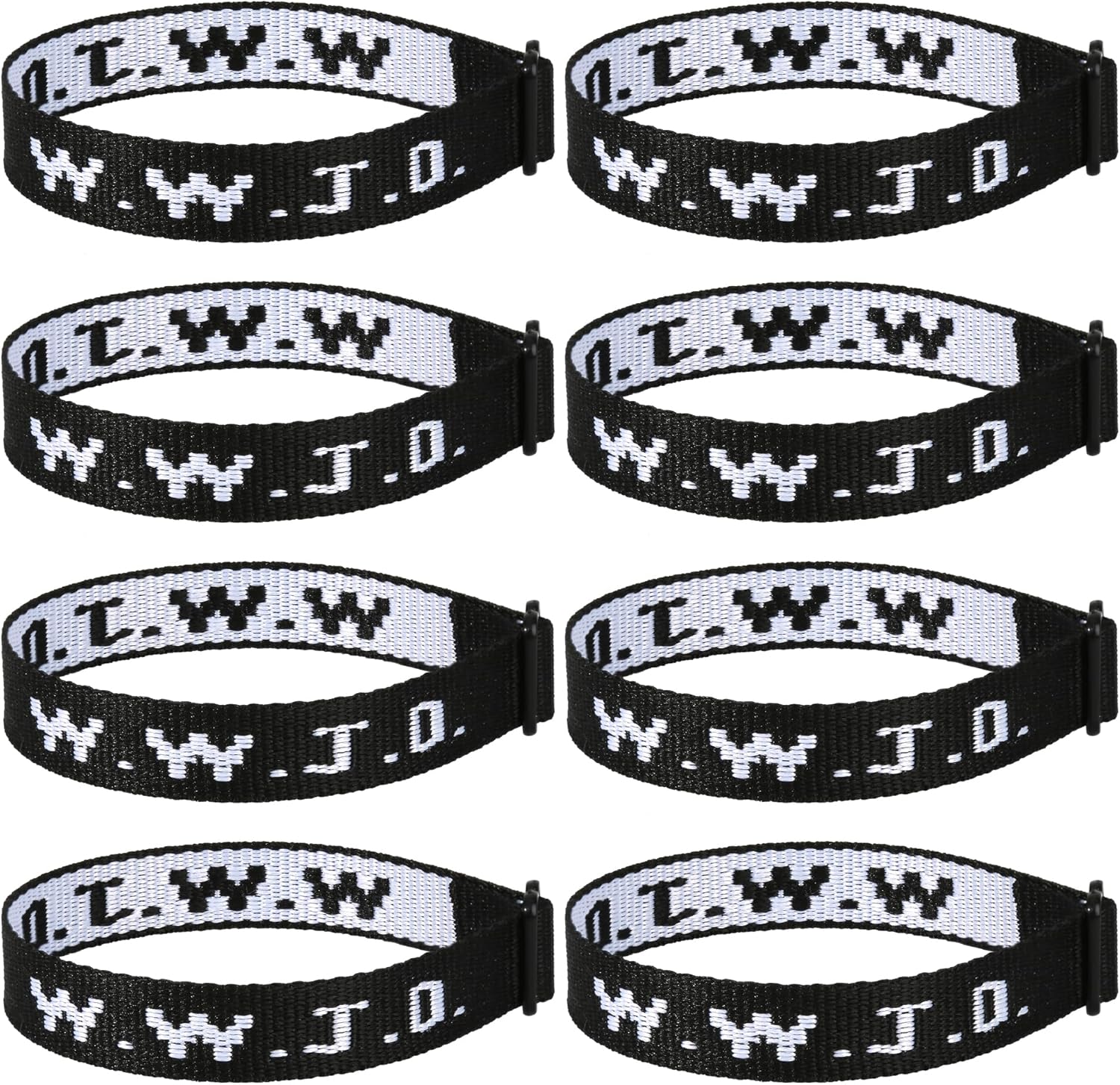 Amazon.com: Meajjew 8PCS WWJD Bracelet Pack for Women Men, Christian ...