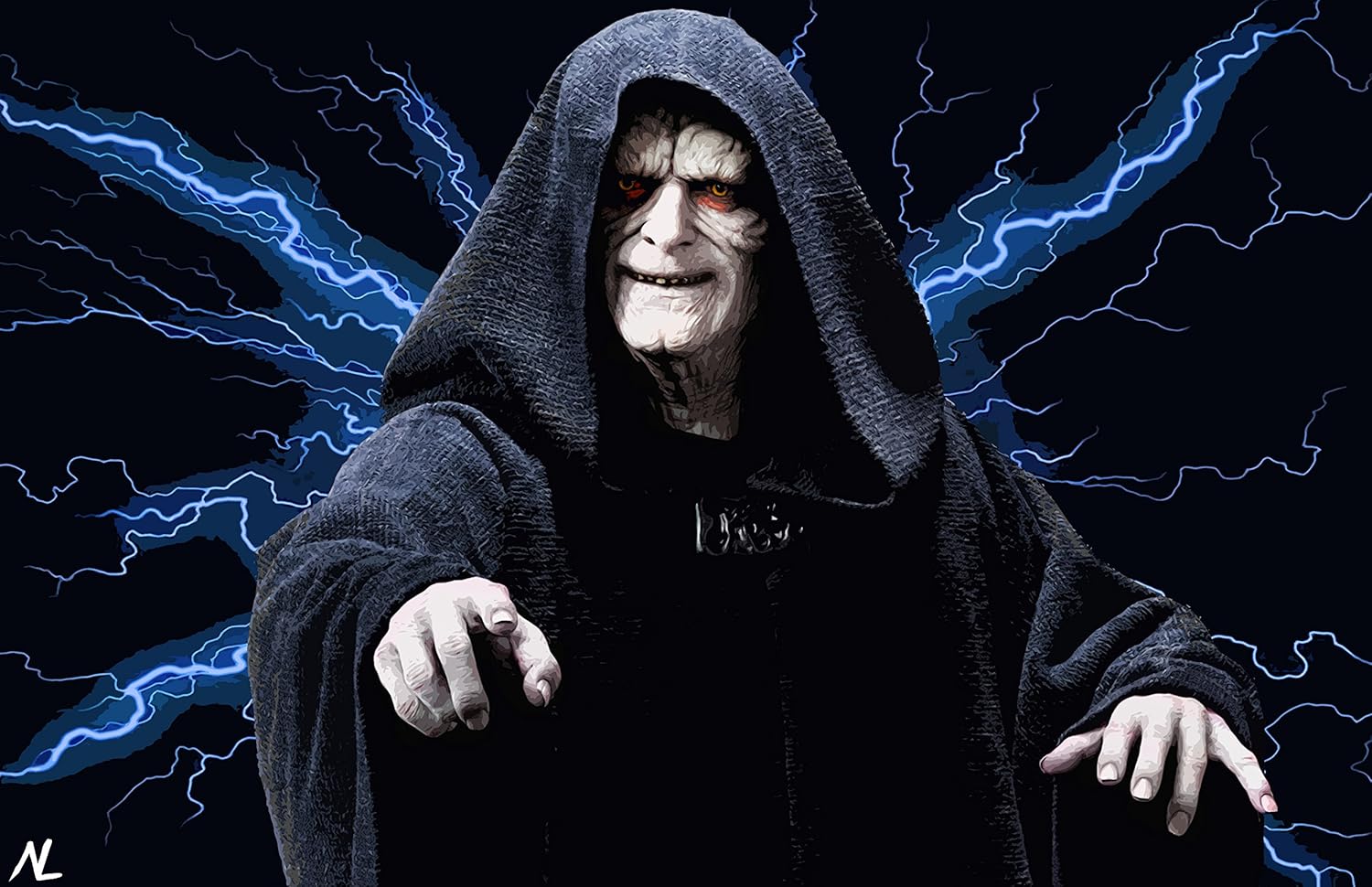 Amazon.com: The Emperor Darth Sidious Illustration - Sci-Fi Movie Film ...