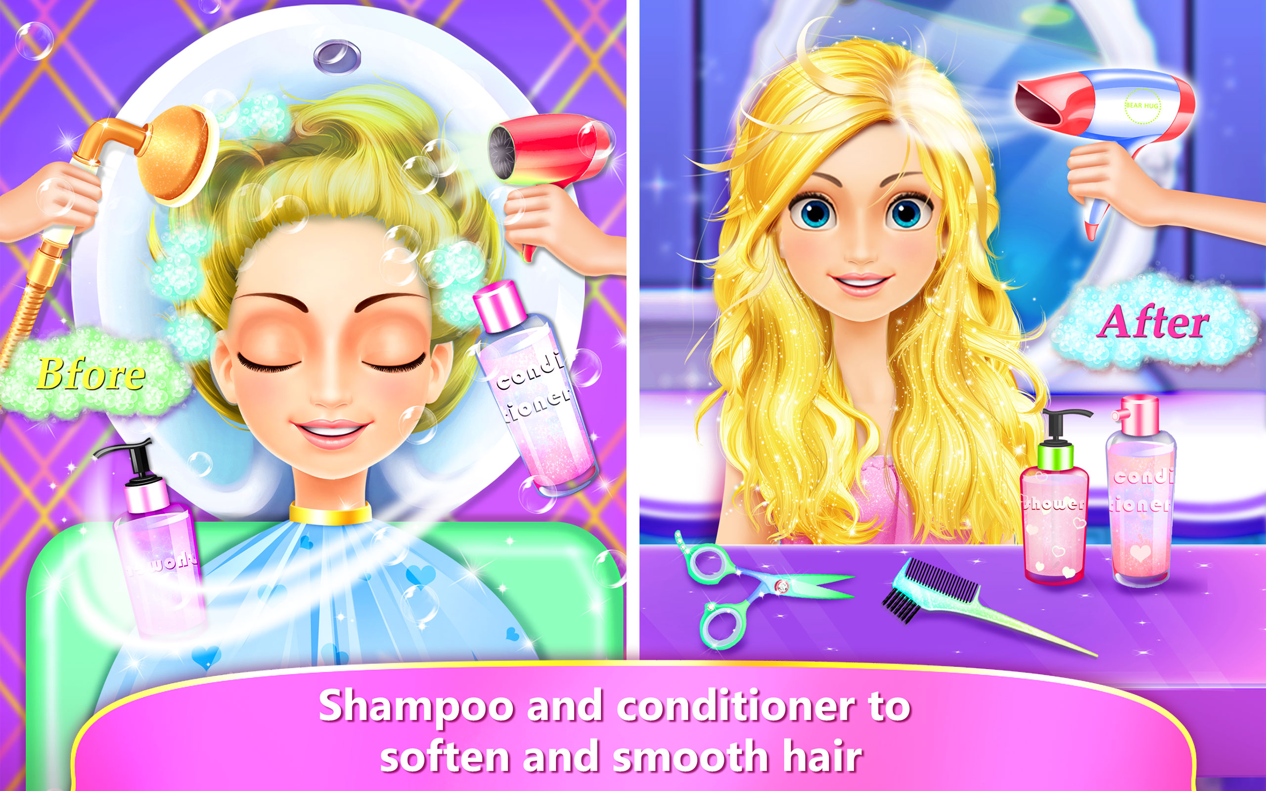 Rainbow Hair Salon - Dress Up - App on Amazon Appstore