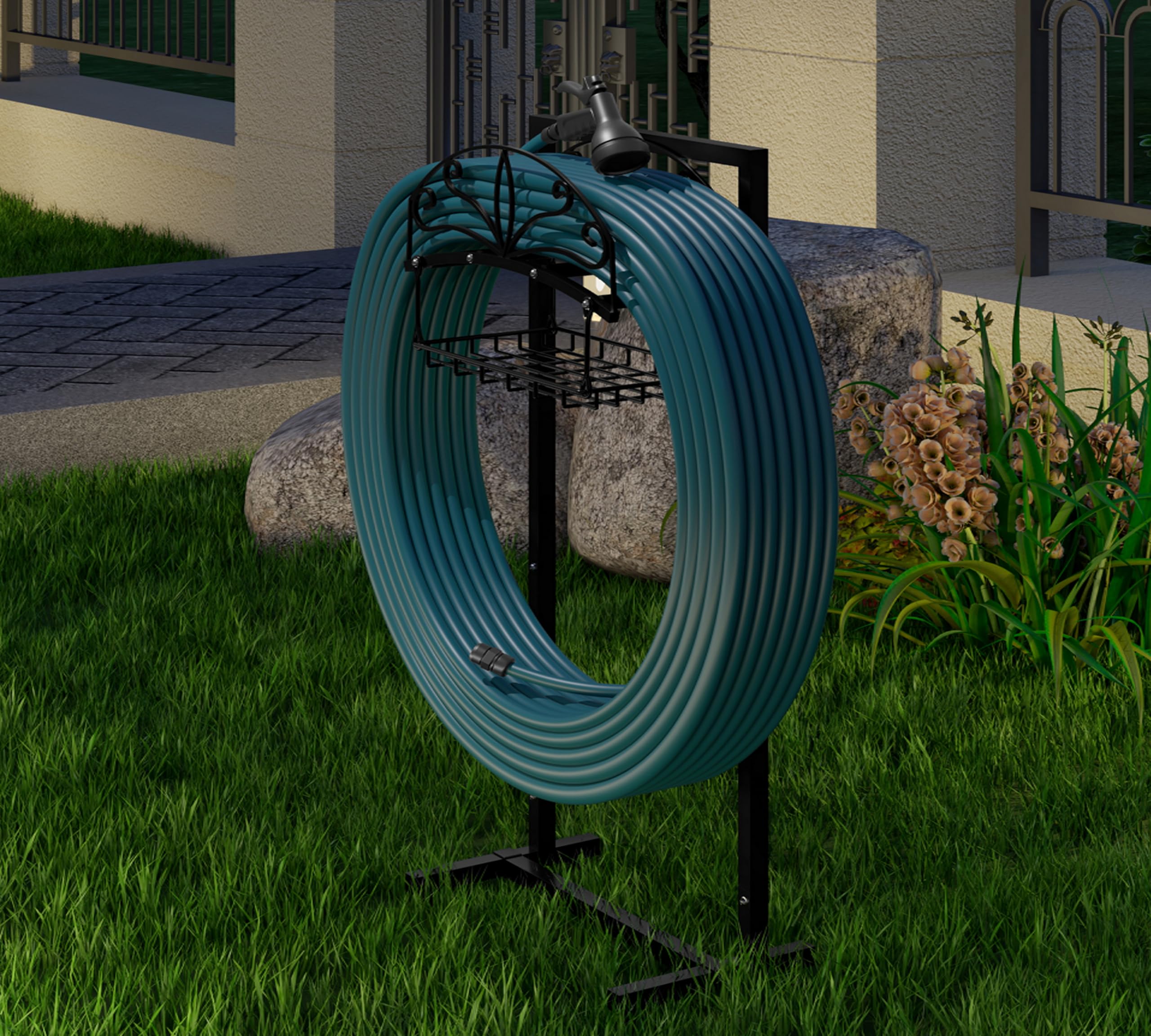 Amazon.com: Fire Beauty Garden Hose Holder,Freestanding Water Hose ...