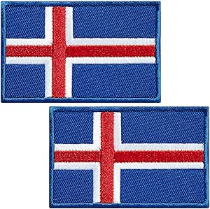 Amazon.com: BWXBWX Iceland Flags Patch Icelandic Flag Embroidered Patches Iceland Flags Military ...
