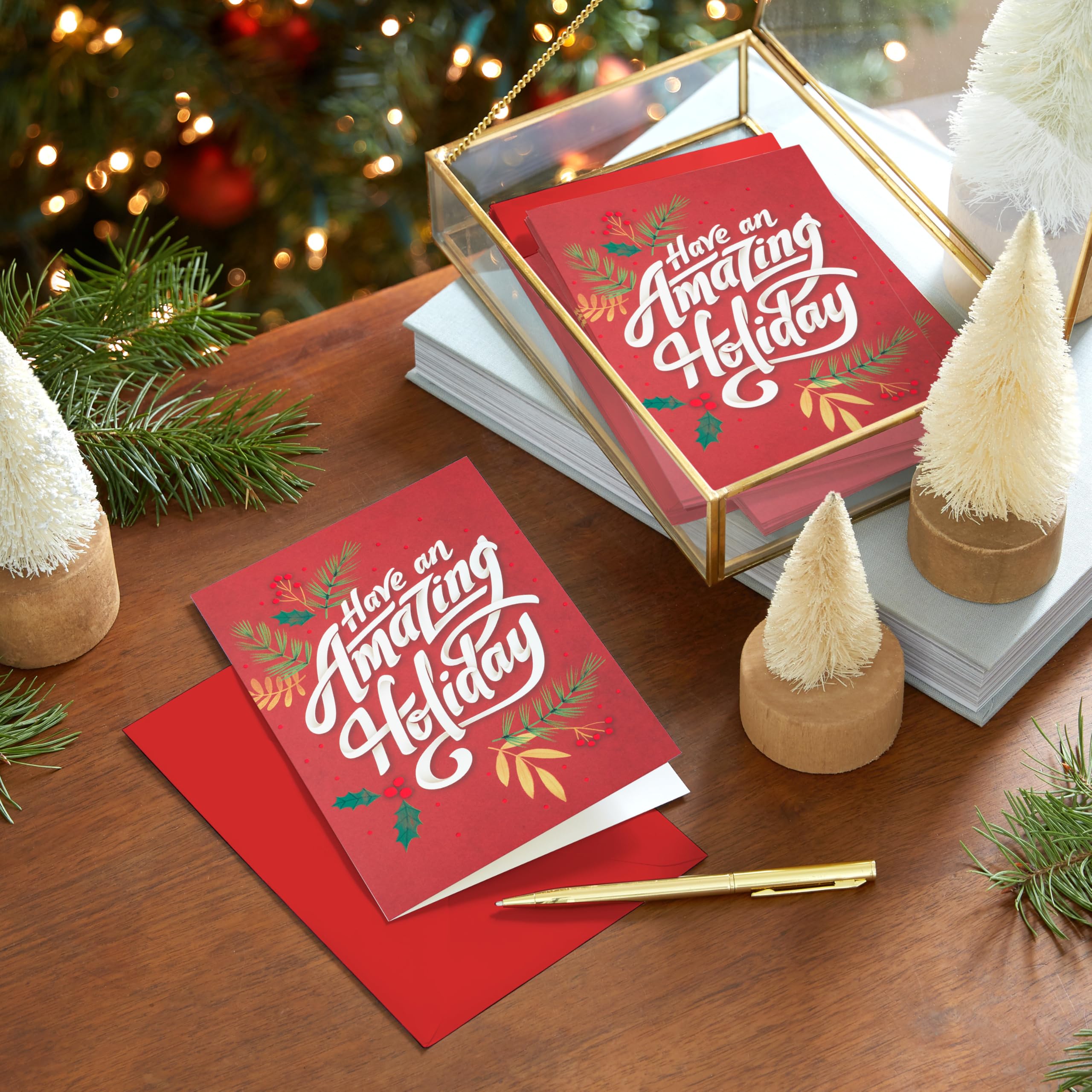 Modern Boxed Christmas Cards Christmas Card Pack Of 40 Traditional