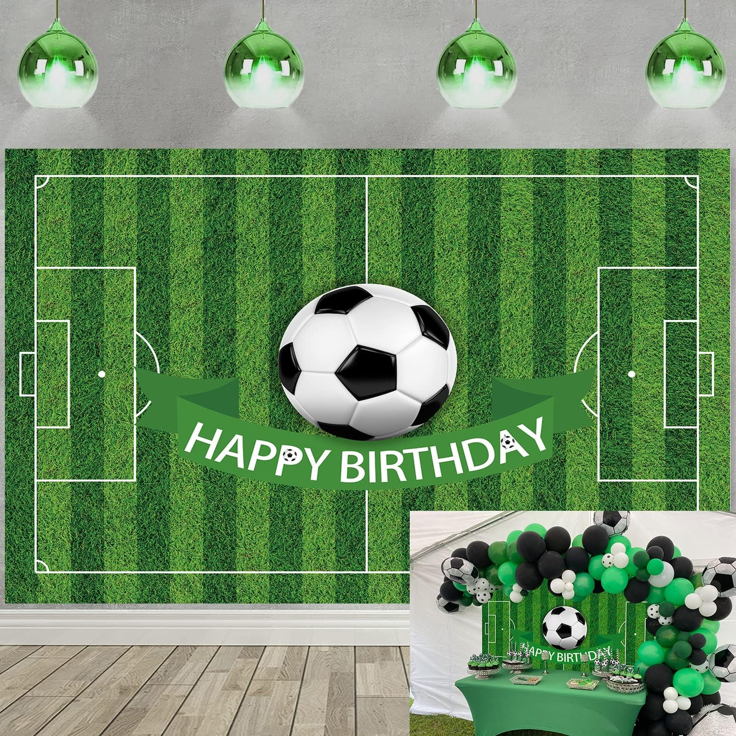 Amazon.com : Soccer Birthday Backdrop for Photography Soccer Birthday ...