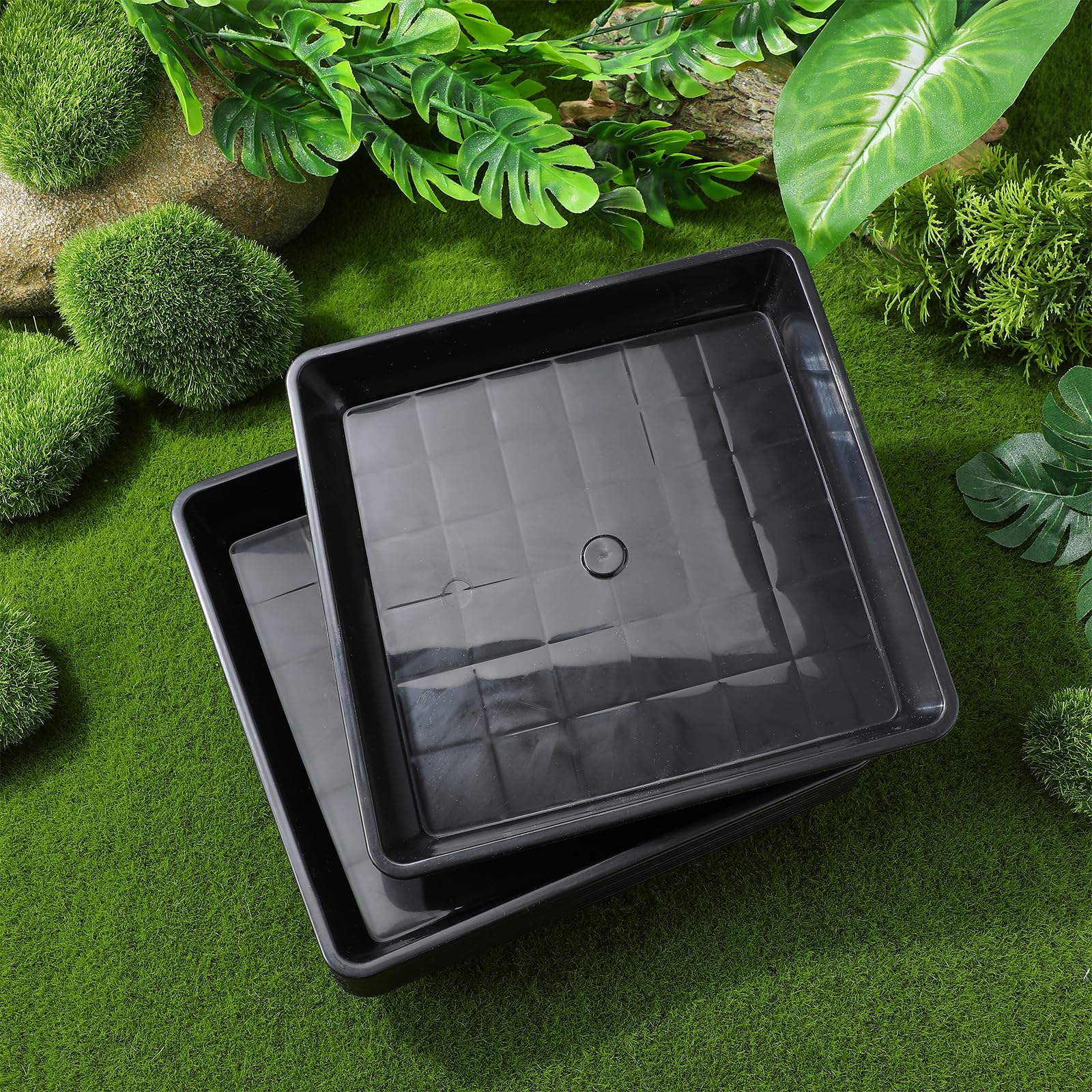 Square Plastic Plant Saucers Amazon.com : Yardwe 10 PCS Square Plant