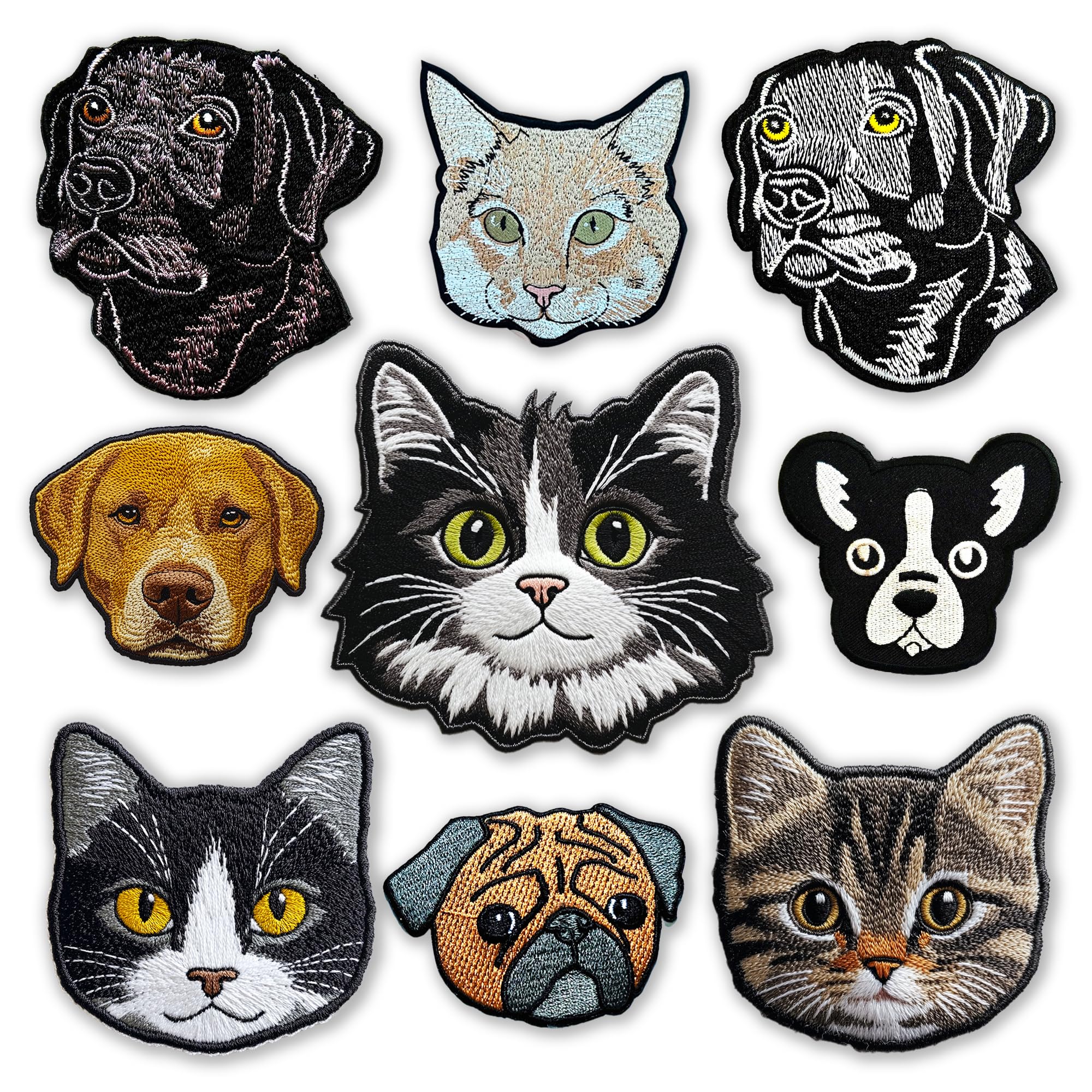 Amazon.com: Custom Embroidered Pet Portrait Patches, Personalized Dog ...