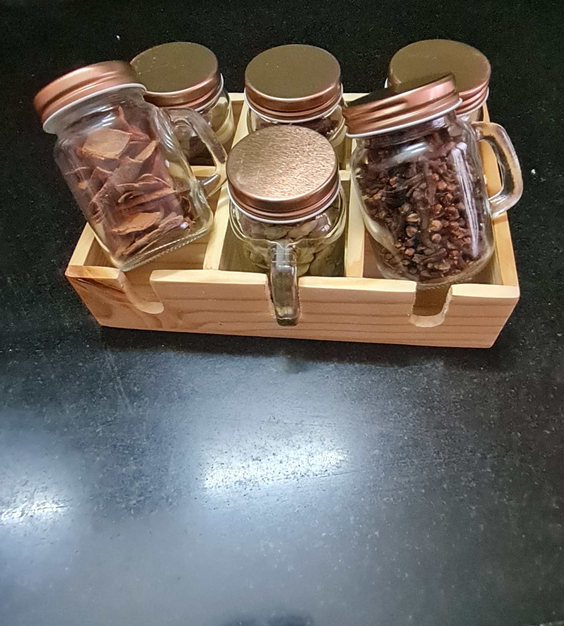 Buy Famacart Kitchen Spice Rack Masala Jar Glass Spice Jars Dispenser ...