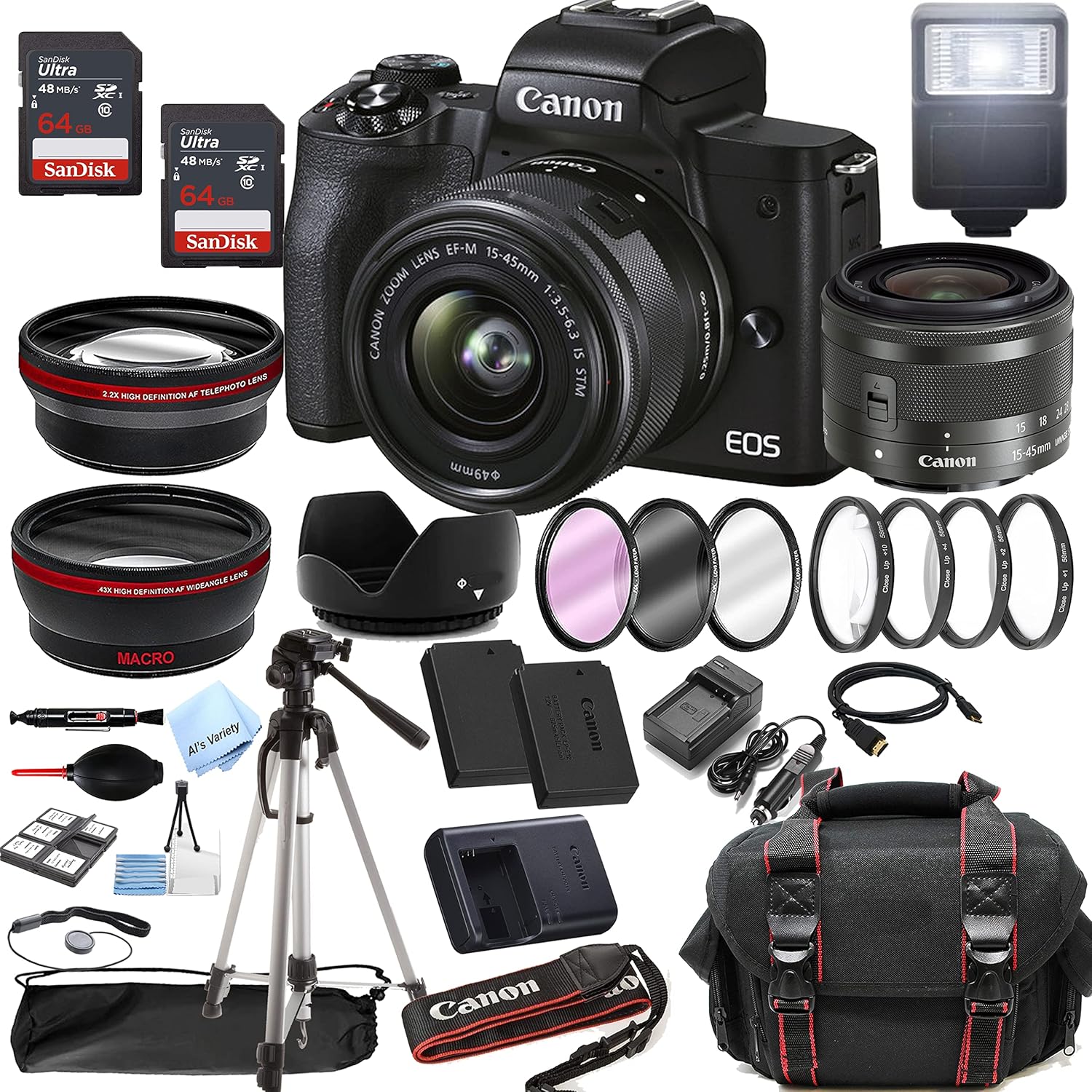 Amazon.com : Canon M50 Mark II Mirrorless Digital Camera with 15-45mm ...