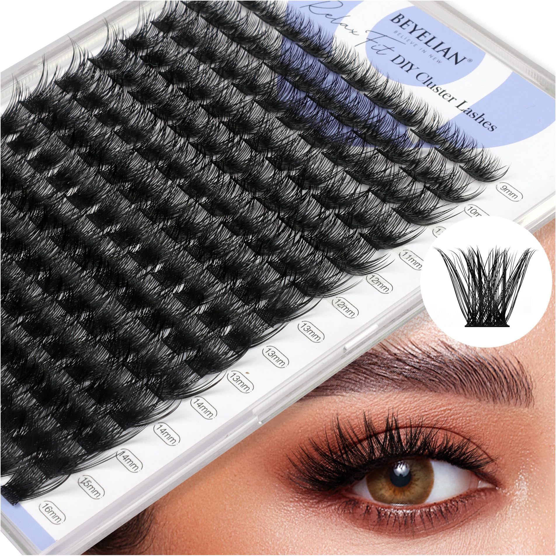 Amazon.com: Lash Clusters Thick Eyelash Extension: 120pcs Individual ...