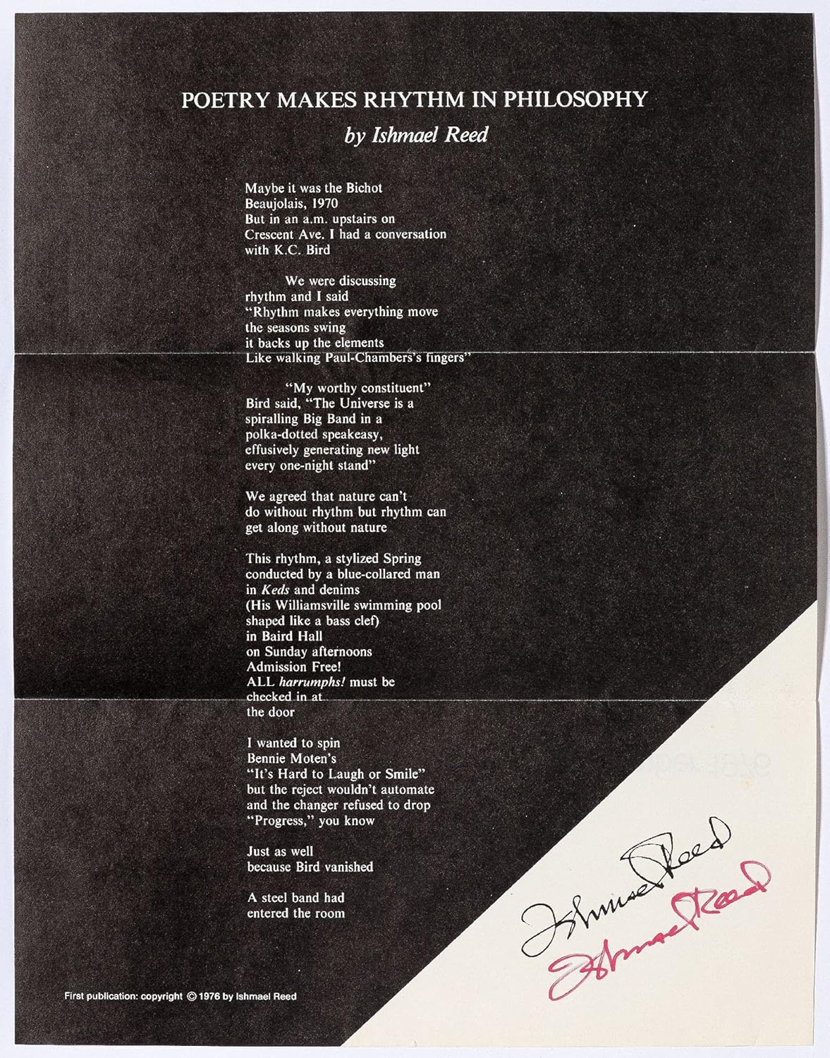 (Broadside:) Poetry Makes Rhythm in Philosophy. Christmas Broadside ...