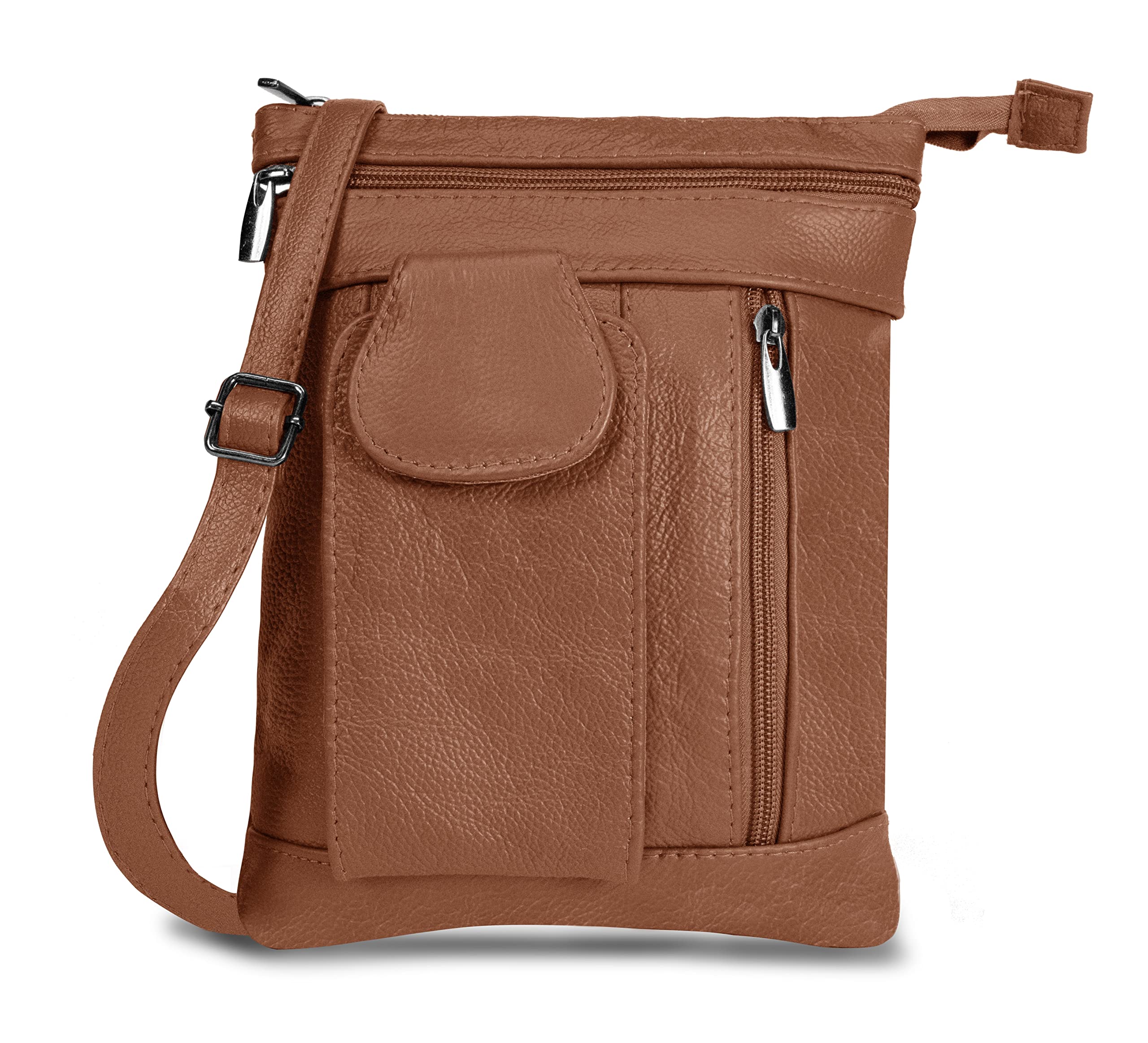 Krediz Leather Crossbody Bags for Women Trendy-Multi Pockets Side Bags ...