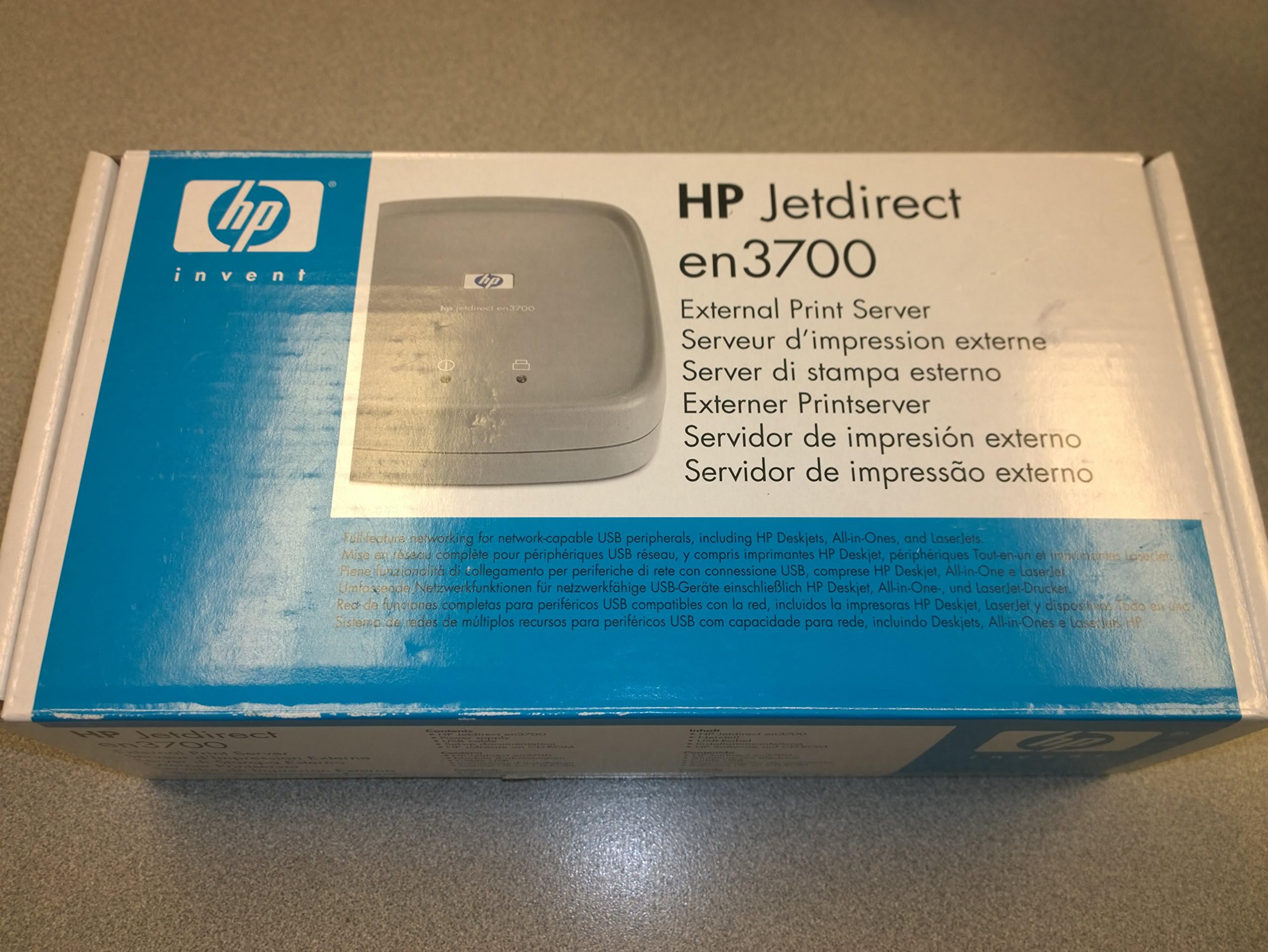 Amazon.com: HP J7942A Jetdirect en3700 Fast Ethernet Print Server (USB ...