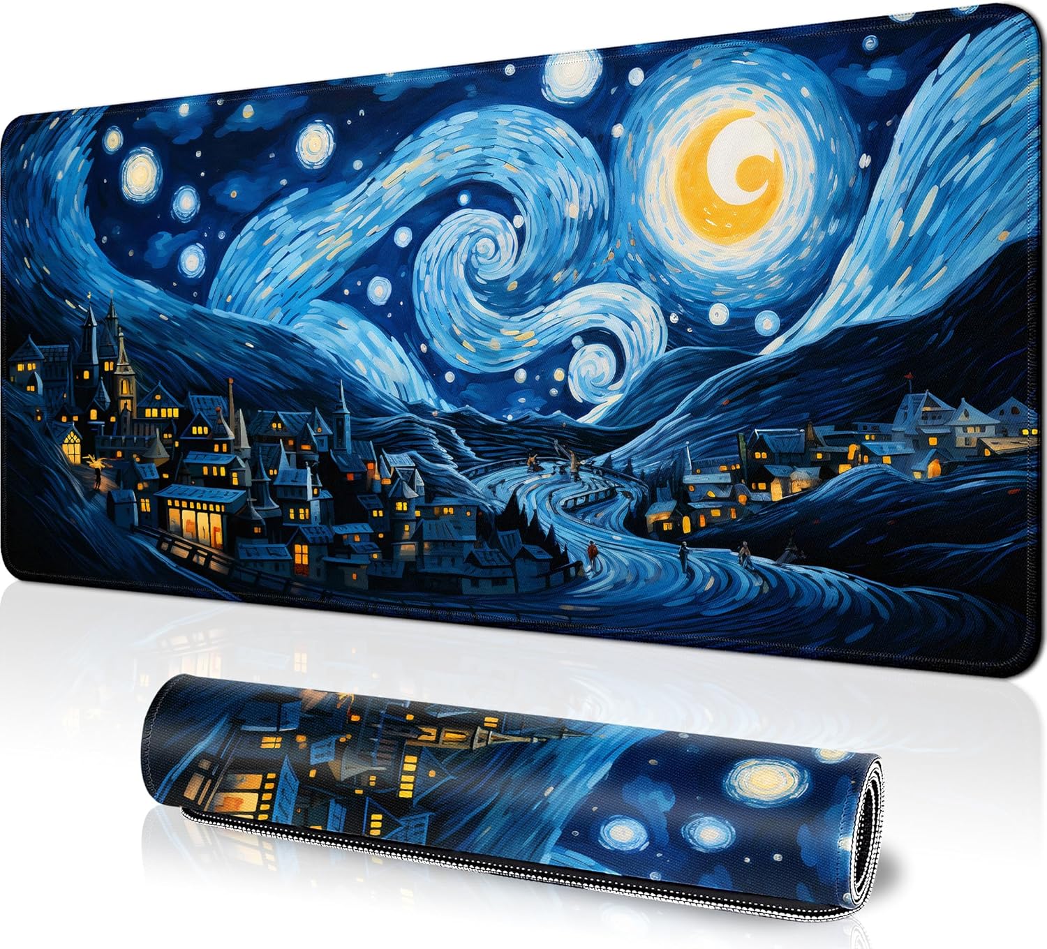 Amazon.com: Starry Night Large Gaming Mouse Pad for Desk, Big Mouse Pad ...
