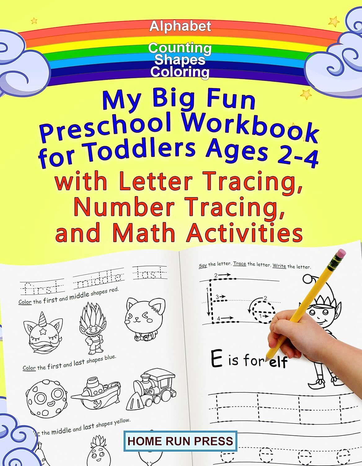 Amazon.com: My Big Fun Preschool Workbook for Toddlers Ages 2-4 with ...