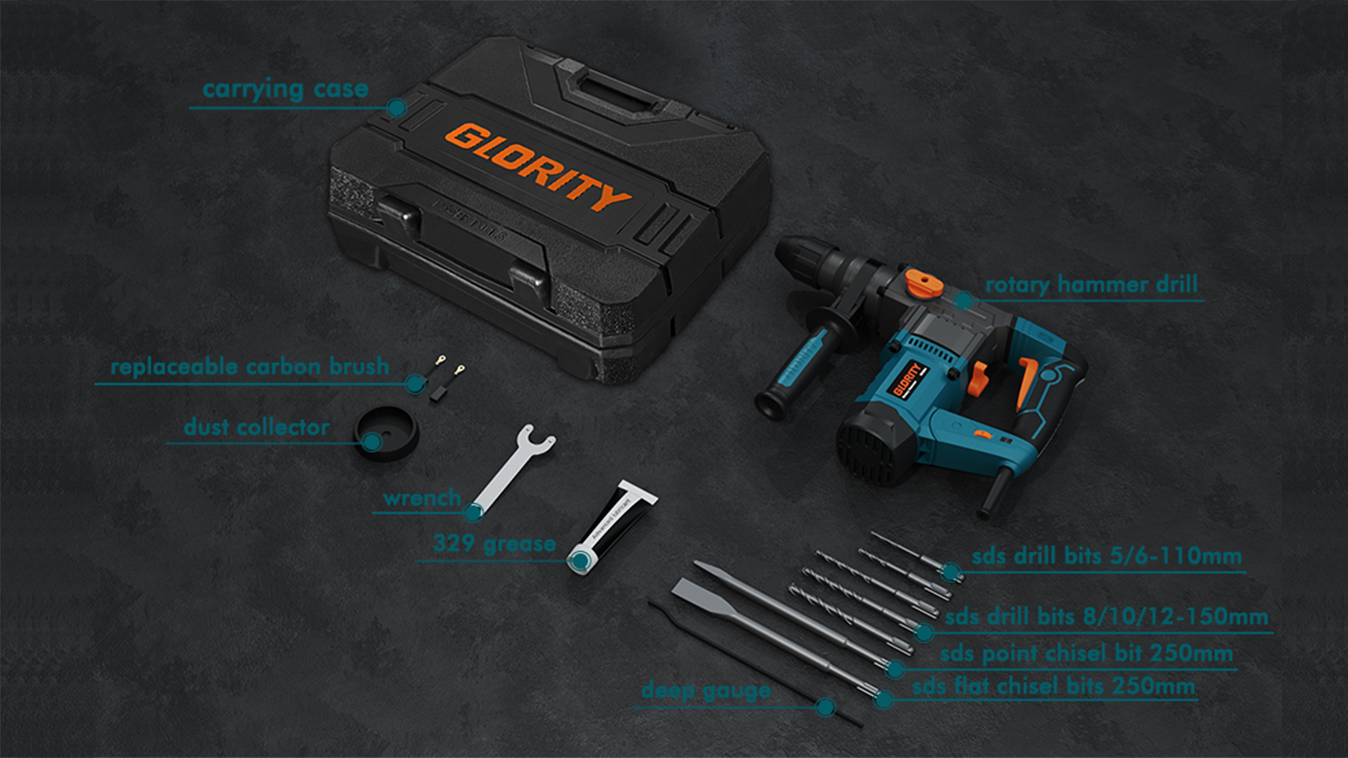 Watch GLORITY 13Amp Rotary Hammer Drill on Amazon Live