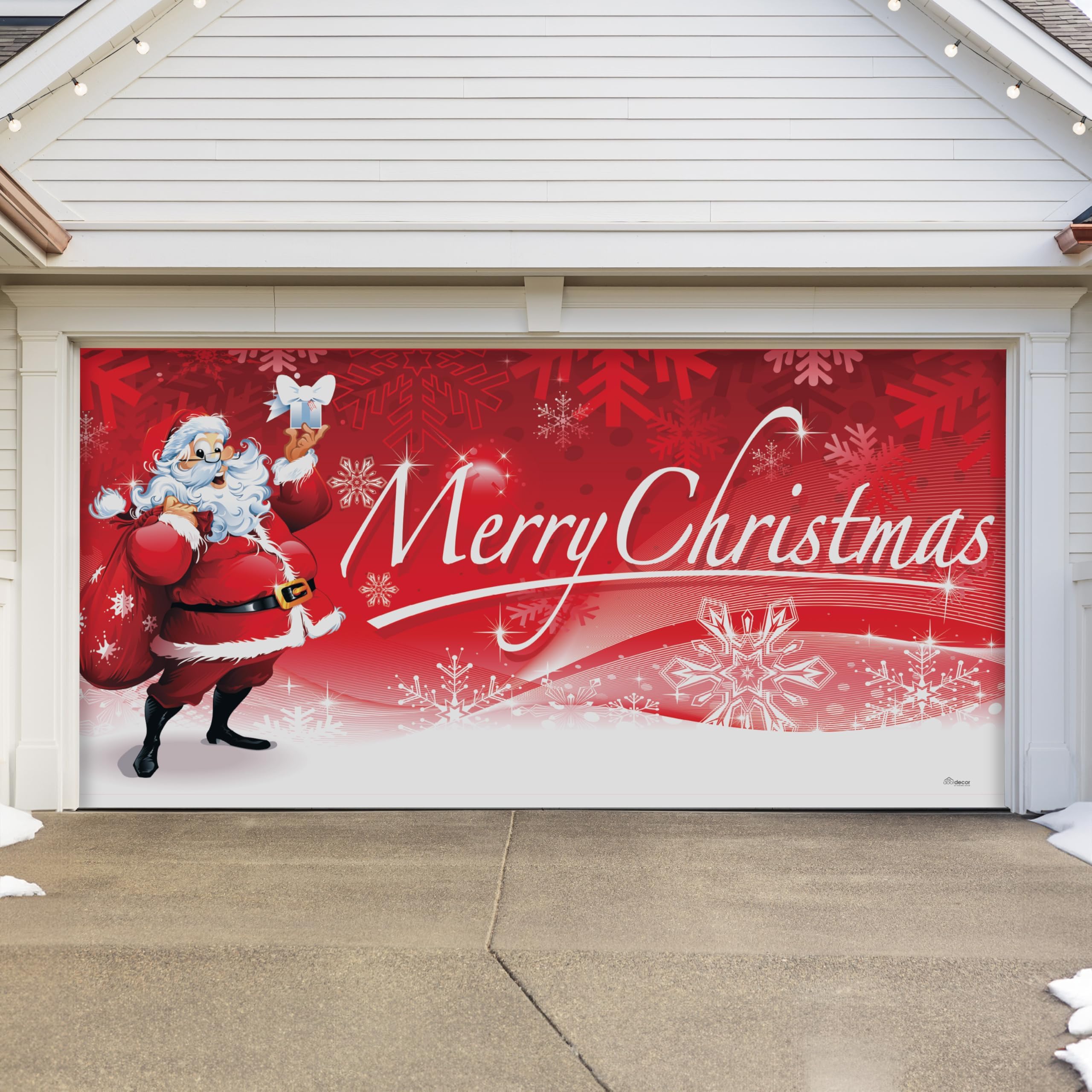 Amazon.com: My Door Decor - 7' x 16' Heartwarming Santa’s Reindeer Barn ...