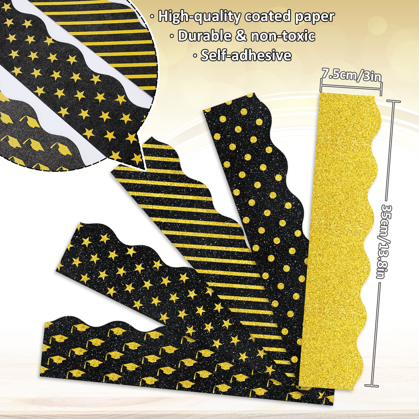 High School Graduation Border Design Squiggled Border Announcements In