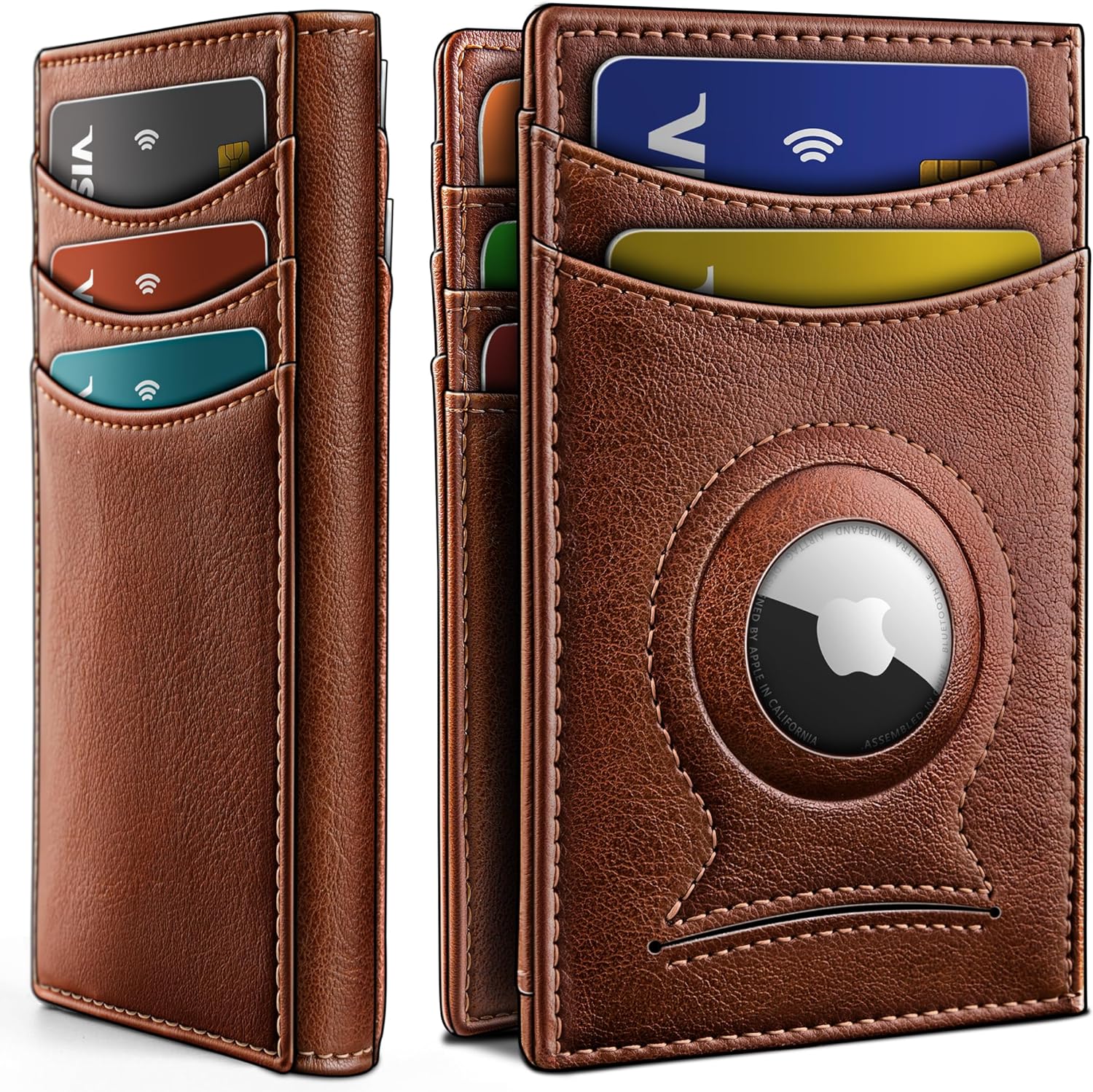 Amazon.com: BULLIANT Men Airtag Wallet,Slim Wallet Money Clip Card ...