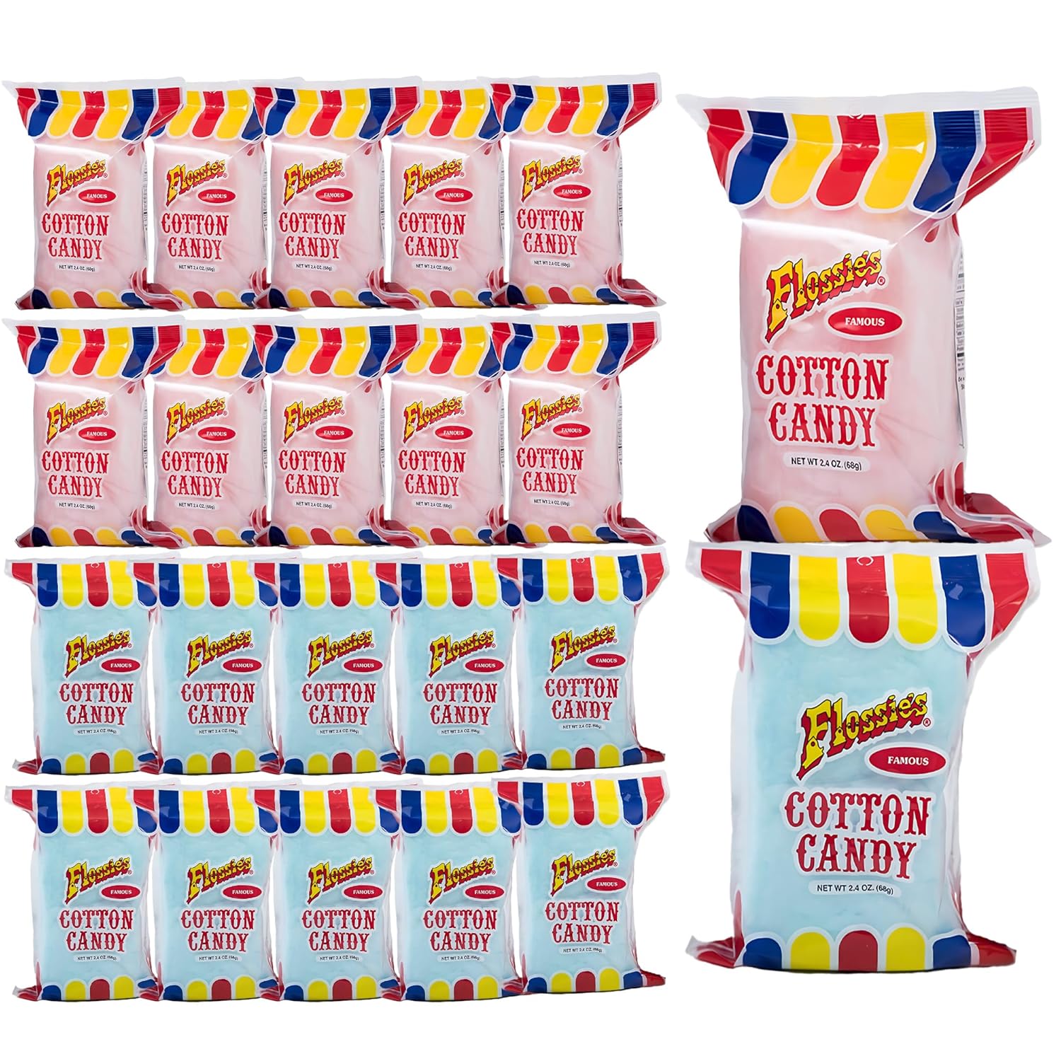 Amazon.com : Flossie's Famous Cotton Candy, Flavorful Blueberry and ...