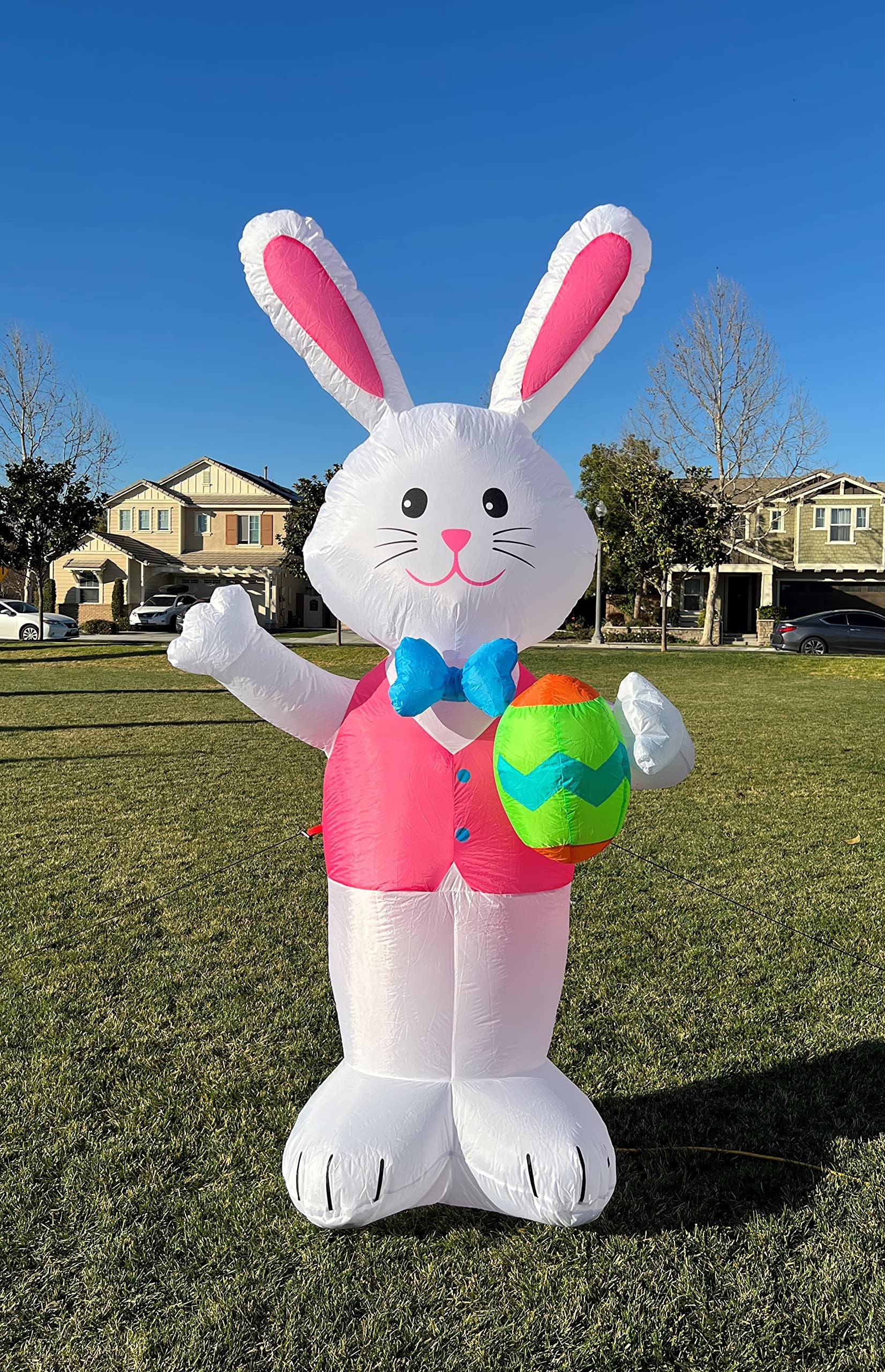 Amazon.com: 12.6 FT Easter Inflatables Bunny, Giant Blow Up Easter ...