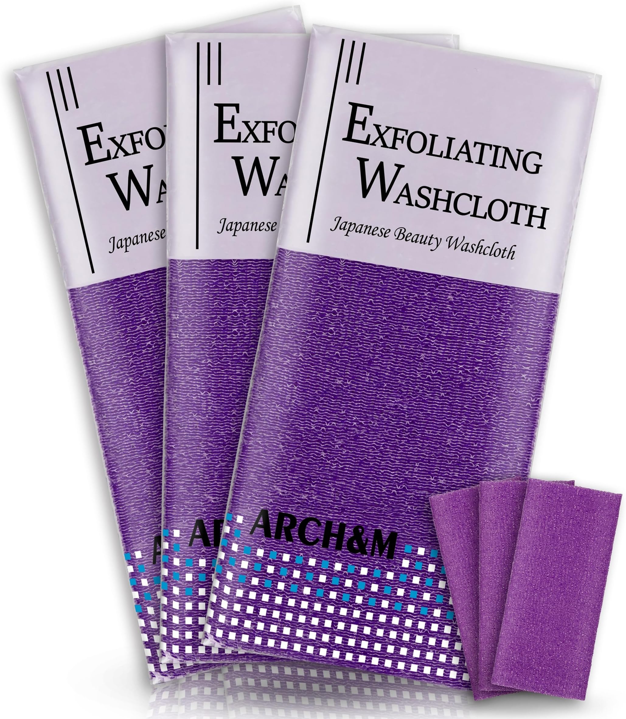 Amazon.com: ARCH&M Exfoliating Washcloth Exfoliating Body Scrubber Back ...