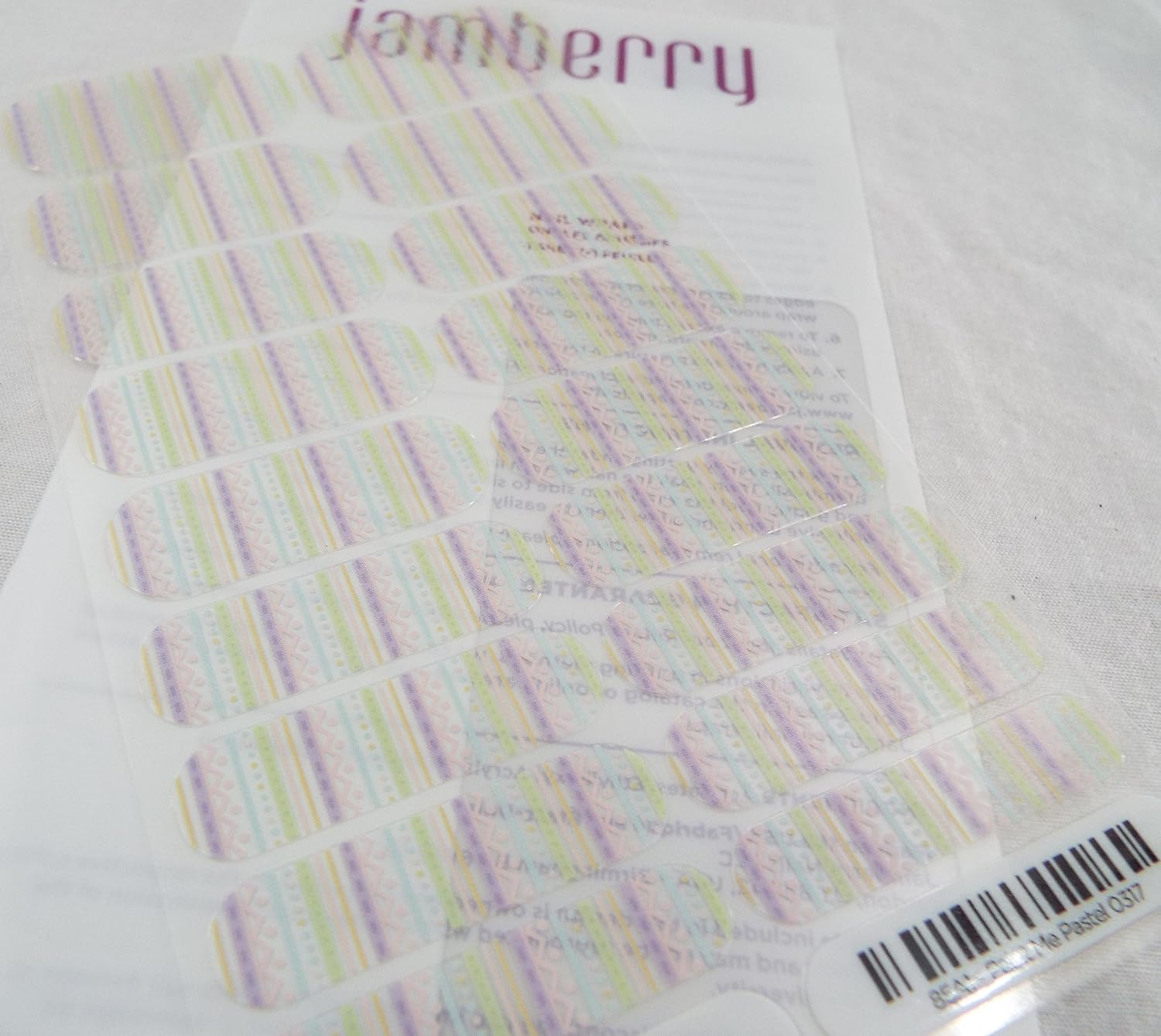 Amazon.com: Jamberry Paint Me Pastel 0317 85A1 Nail Wrap Full Sheet ...