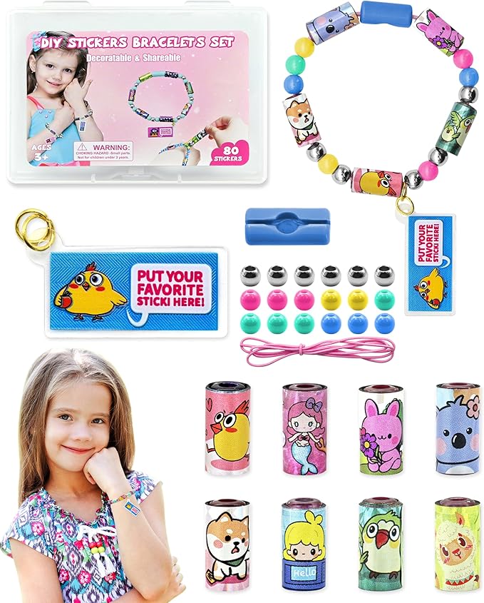 Amazon.com: SAYHALO Sticky Rolls Bracelet Making Kit for Kids – 80 ...