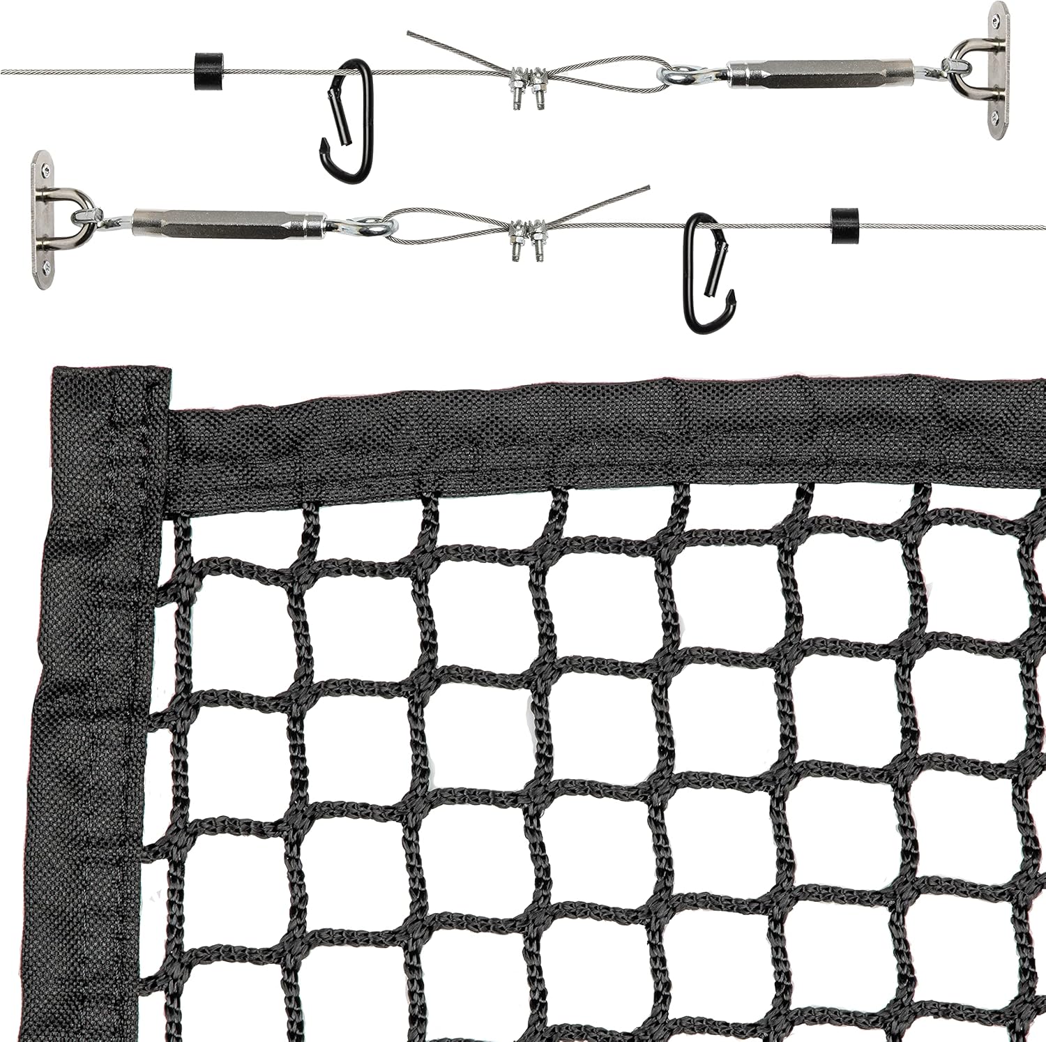 Amazon.com : GoSports Sports Netting with Stainless Steel Hanging Kit ...