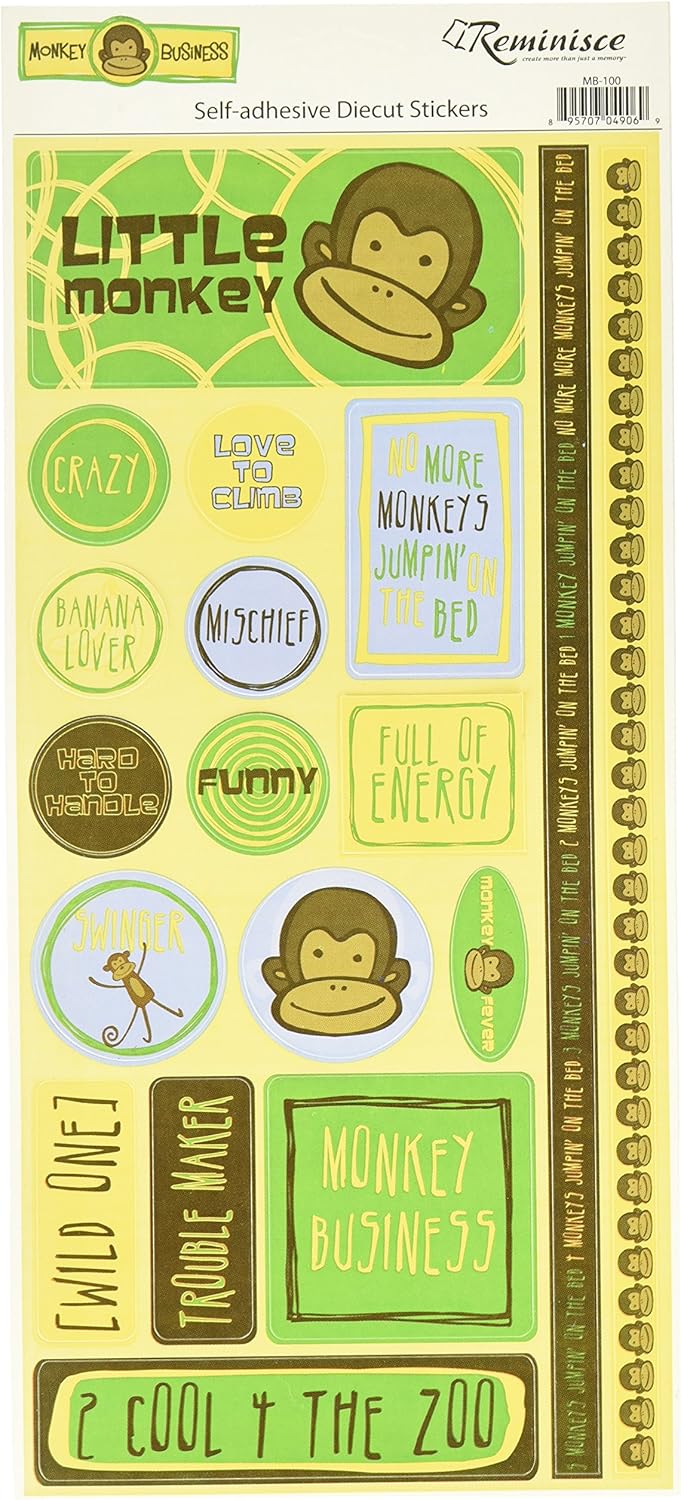 Amazon.com: Reminisce Monkey Business Phrase Sticker
