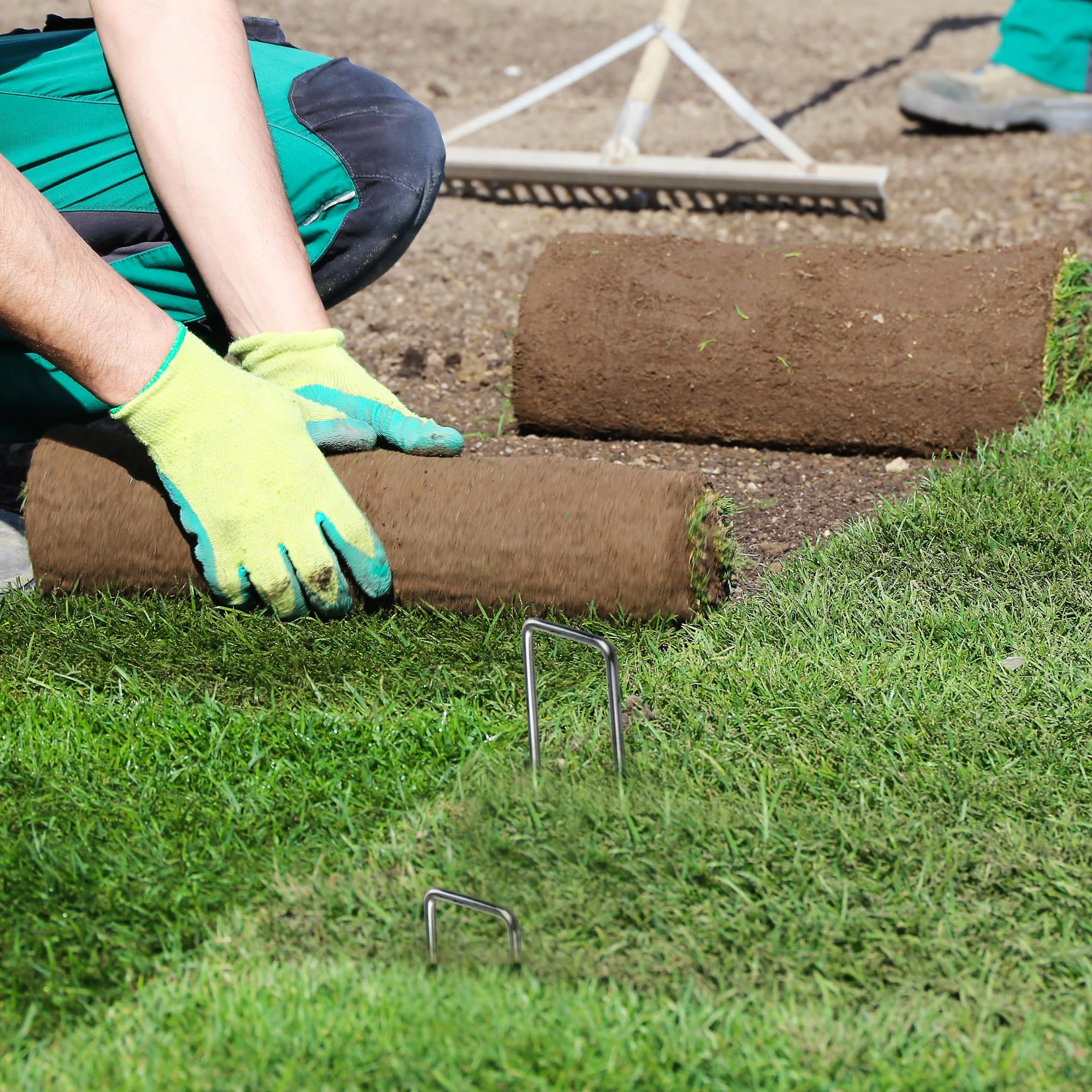Snapklik.com : Landscape Staples, 20 Pack Heavy Duty Galvanized Steel ...