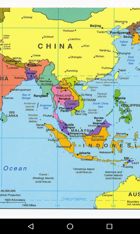 Asia map - App on Amazon Appstore