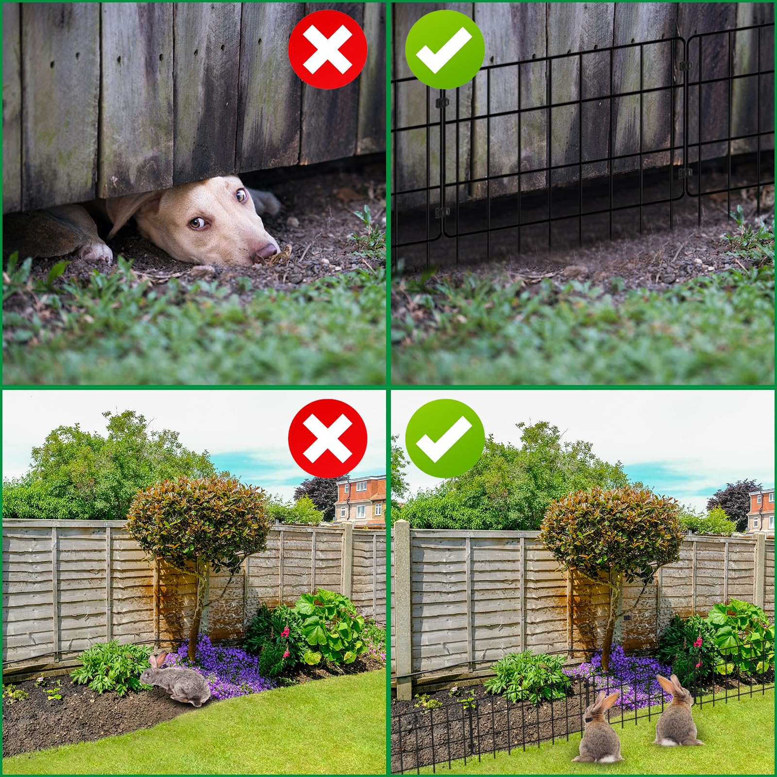 Animal Proof Garden Fence Cat Fence Topper | Designed For Durability