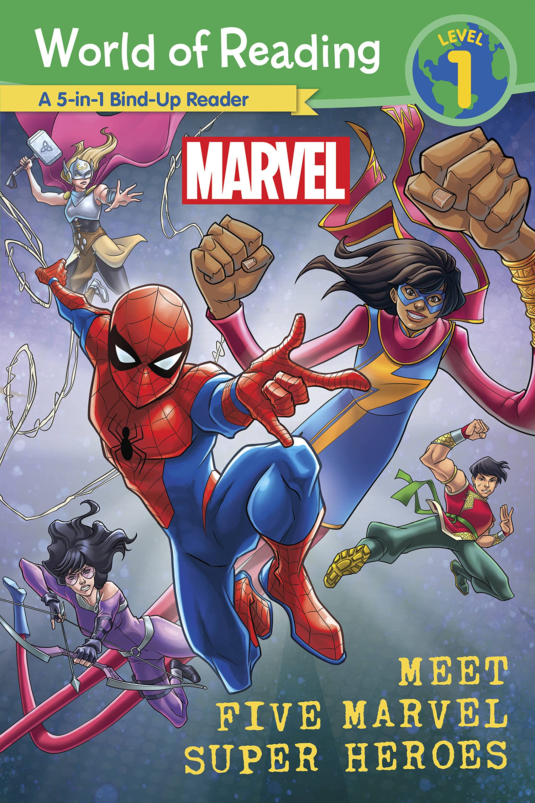 Amazon.com: World of Reading: Meet Five Marvel Super Heroes ...