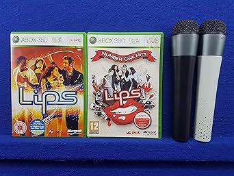 Lips X2 Games + 2 Wireless Microphones (Original+Number One Hits) (XBOX ...