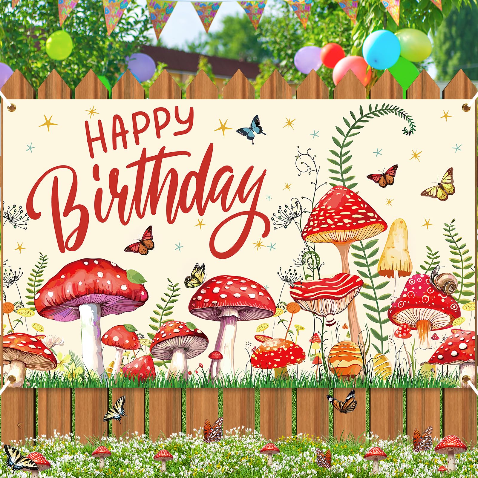 Amazon.com: Mushroom Birthday Party Decorations, Mushroom Birthday ...