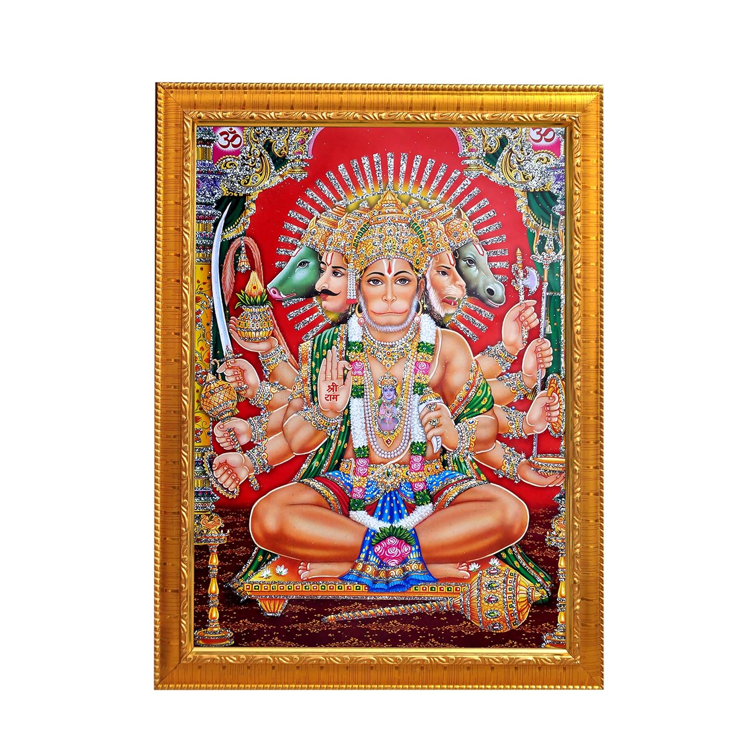 SUNFRAMING ARTS Hanuman ji photo frame with laminated sheet Size [ 9x11 ...