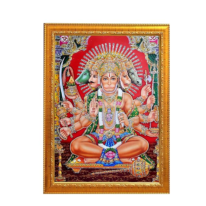 SUNFRAMING ARTS Hanuman ji [ small size] photo frame with laminated ...