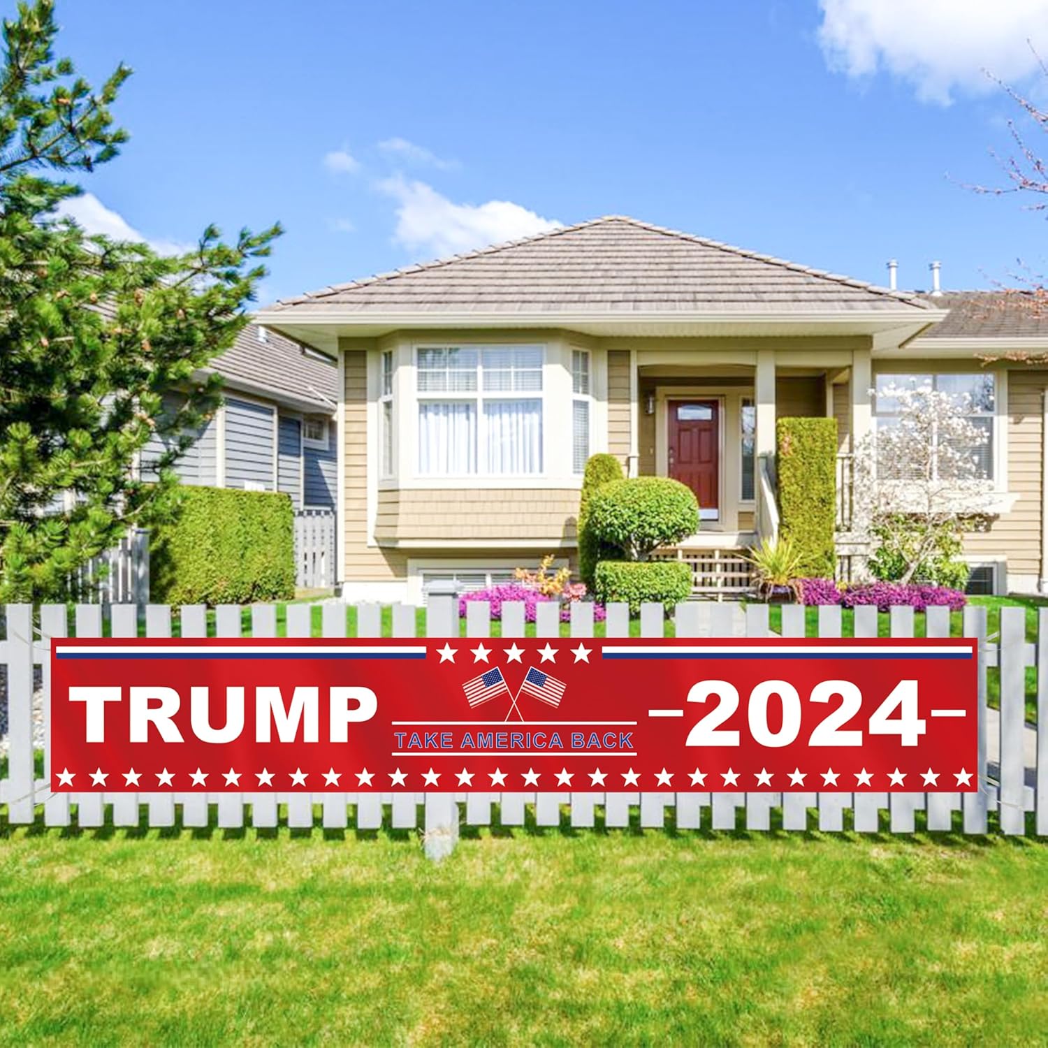 Trump 2024 Flag - Take America Back Large Banner 118" x 20", Trump 2024 ...