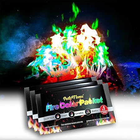 Amazon.com: Party Flames Fire Color Changing Packets (4 Pack) - Fire ...