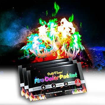 Amazon.com : Party Flames Fire Color Changing Packets (4 Pack) - Fire ...