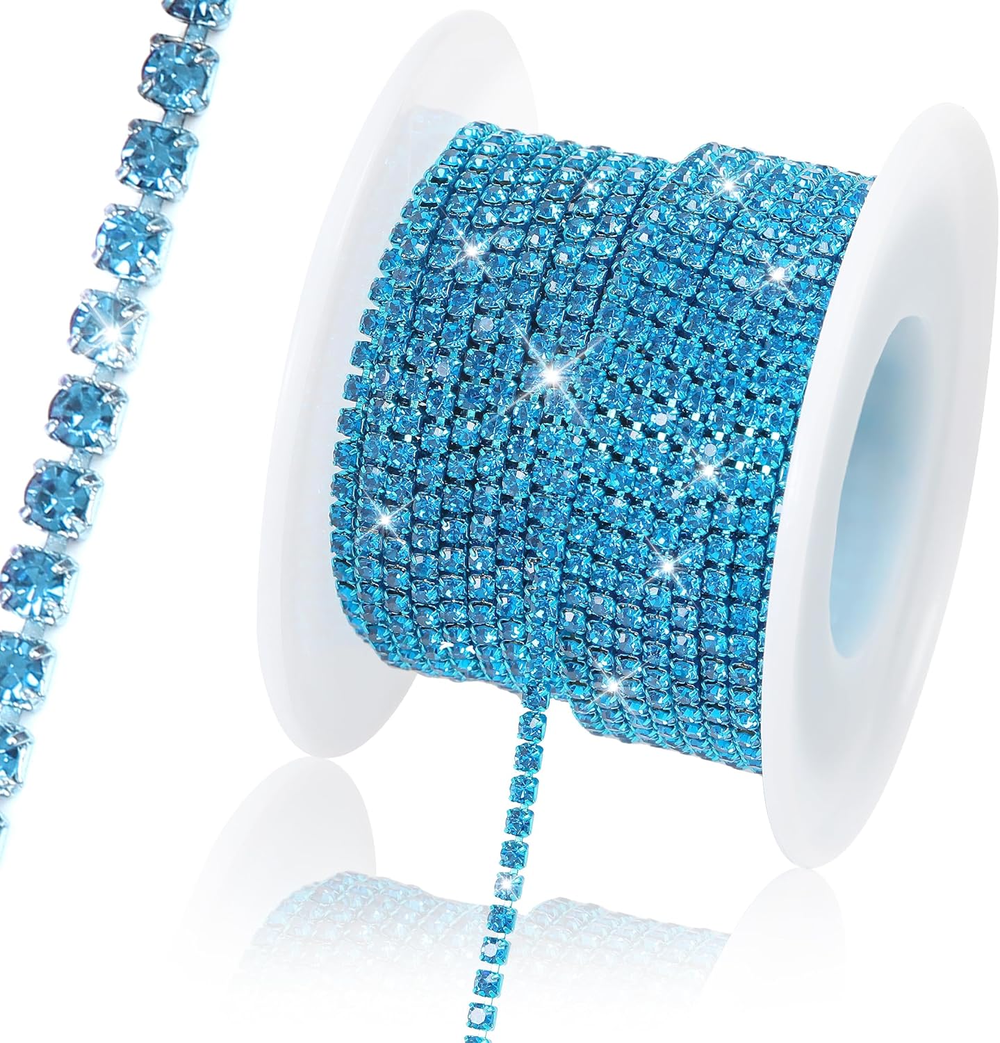 Amazon.com: Rytenz 10 Yards 2 MM Rhinestone Chain Trim Crystal ...