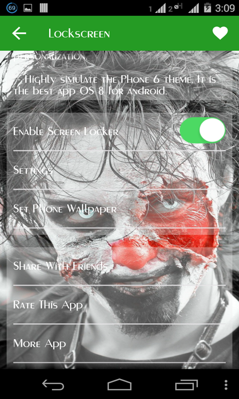 Scary Clown Lock screen - Application sur Amazon Appstore