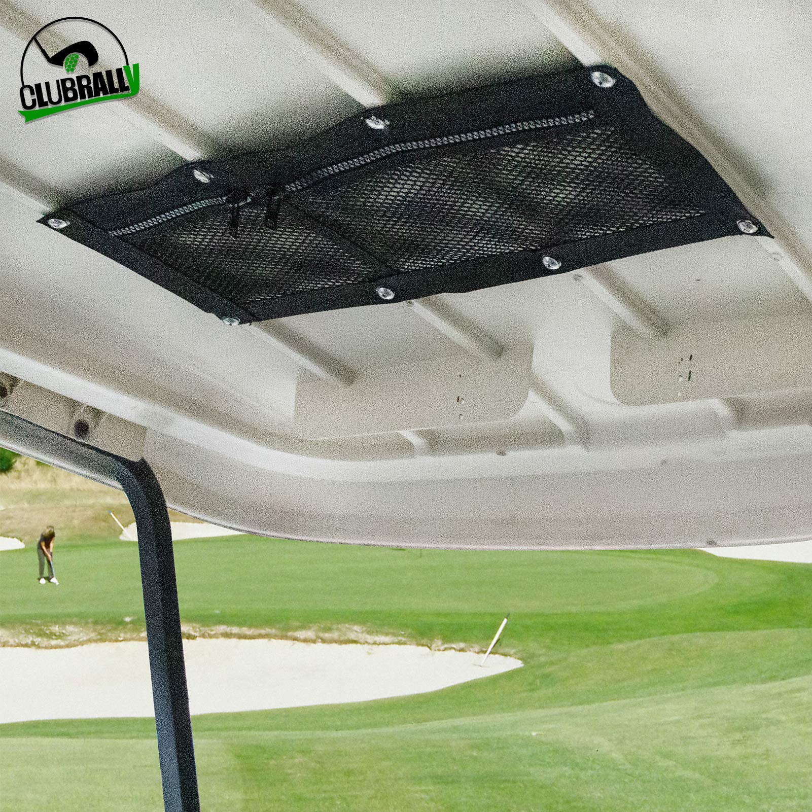 Snapklik.com : CLUBRALLY Golf Cart Black Canopy Storage Net