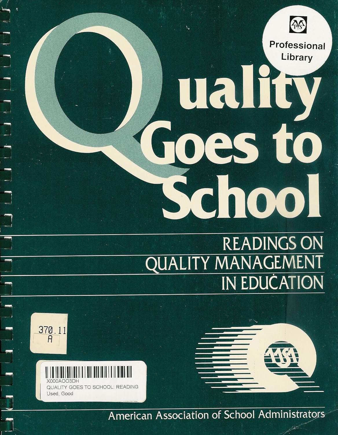 Buy Quality Goes to School: Readings in Total Quality Management in ...