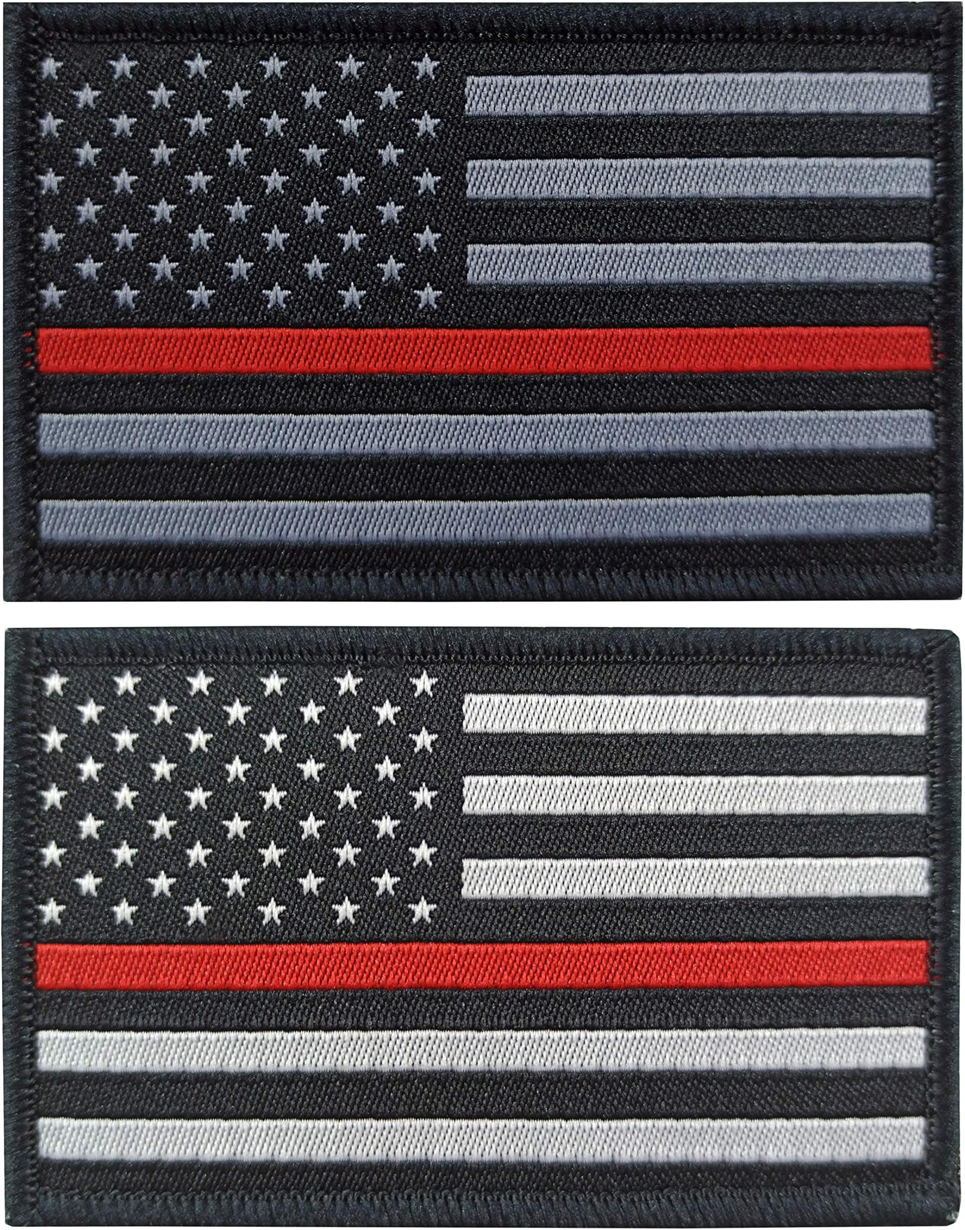Amazon.com: JBCD 2 Pack American Thin Red Line Flag Patch USA ...