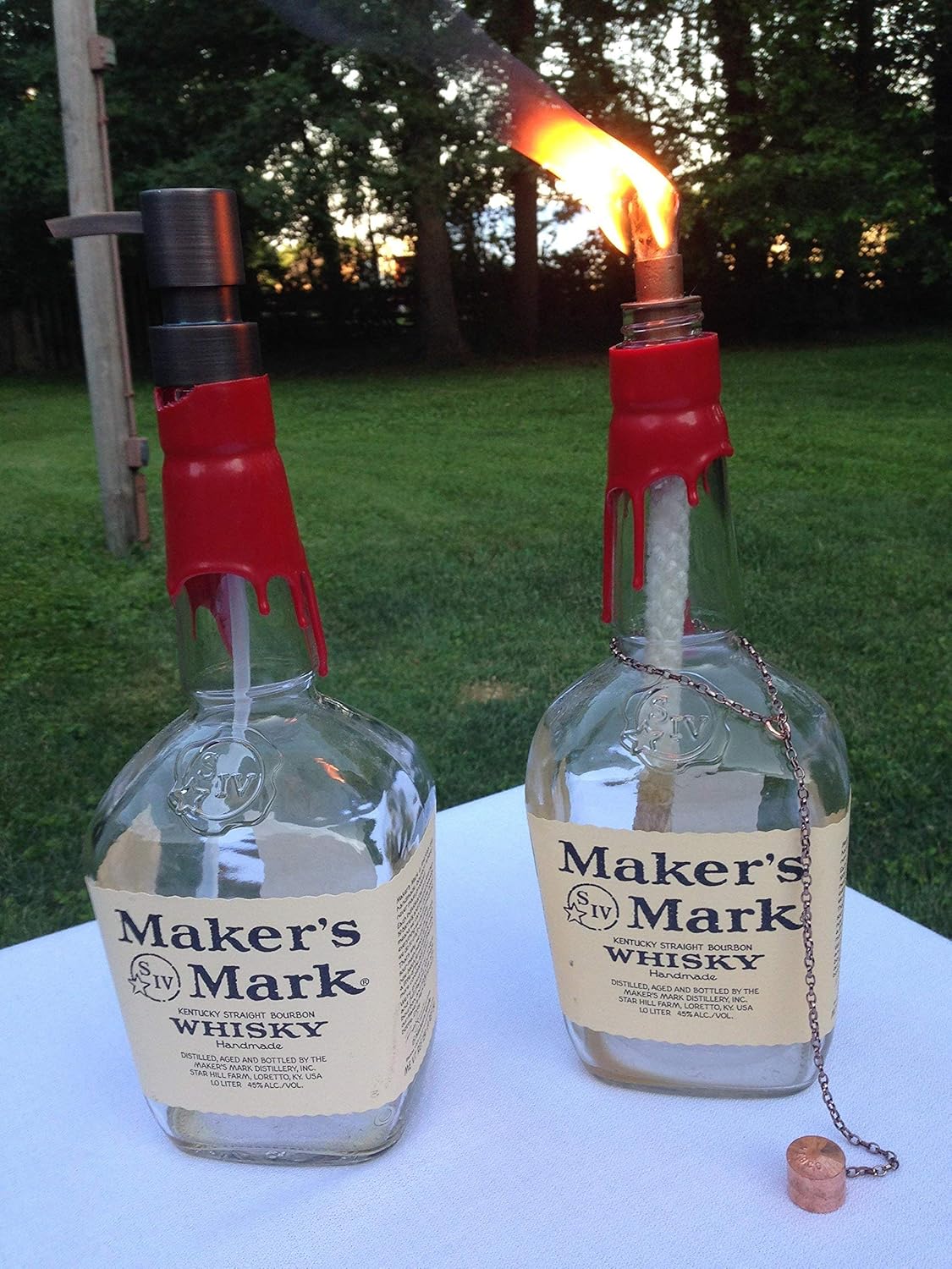 Amazon.com: Makers Mark Gift/Soap Pump for Kitchen or Bath - Oil Lamp ...